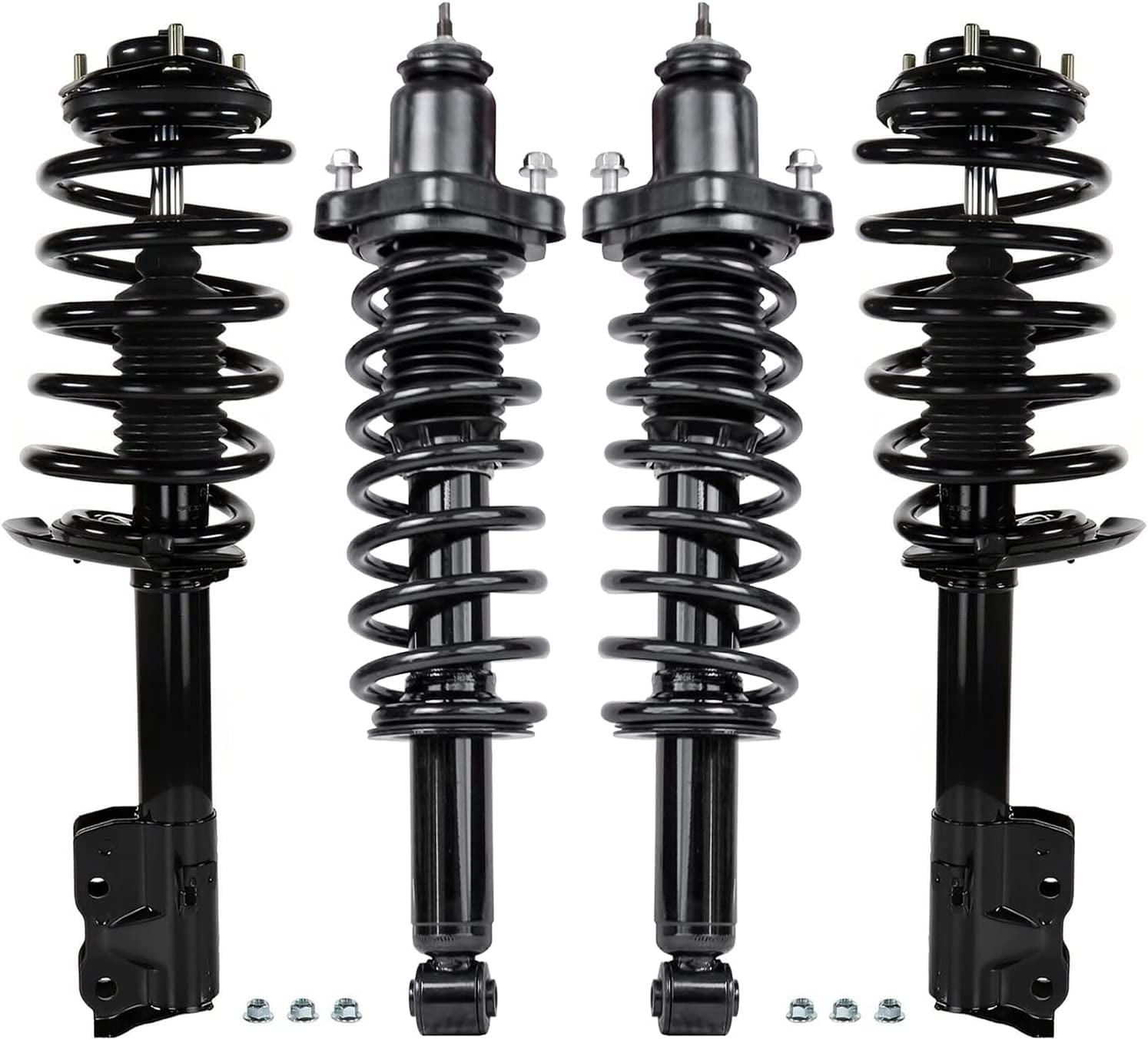 Detroit Axle - Front & Rear Struts w/Coil Springs for 2012-2016 Jeep ...