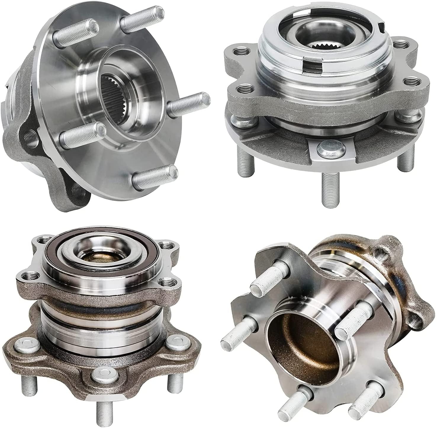 Detroit Axle - Front & Rear Wheel Bearing Hub for Nissan Altima Maxima ...