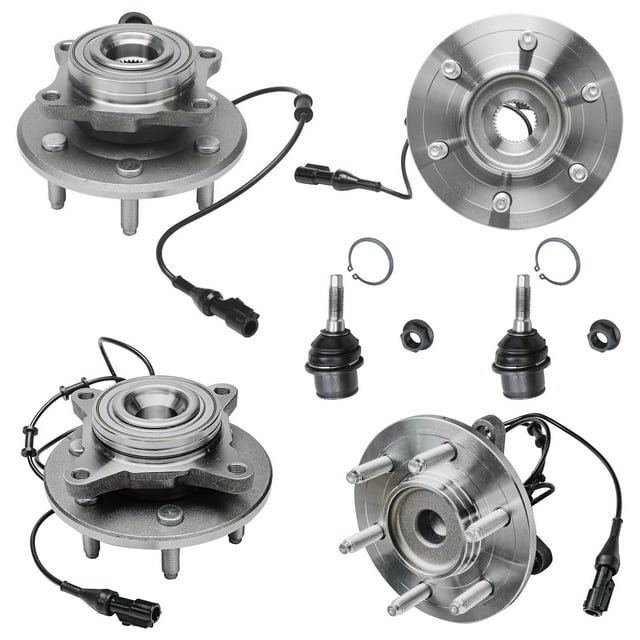 Detroit Axle - Front and Rear Wheel Hub & Bearing Assembly + Lower Ball ...
