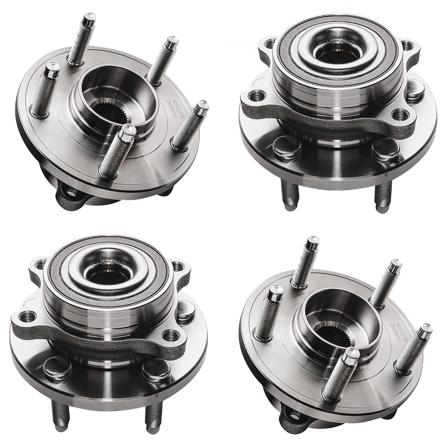 Detroit Axle - Front Rear Wheel Hub Bearings Replacement for Ford Edge ...