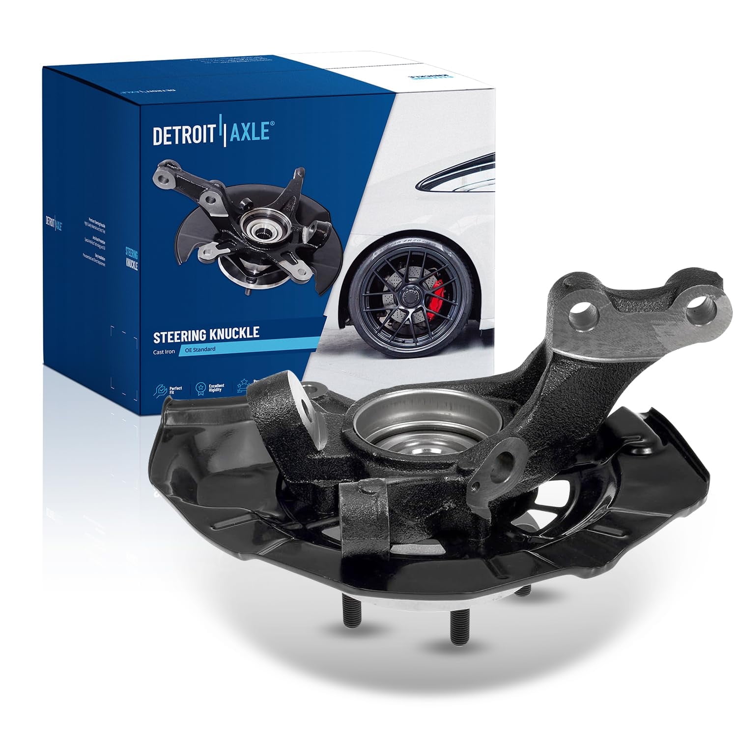 Detroit Axle Front Right Steering Knuckle, Wheel Hub Bearing Passenger ...