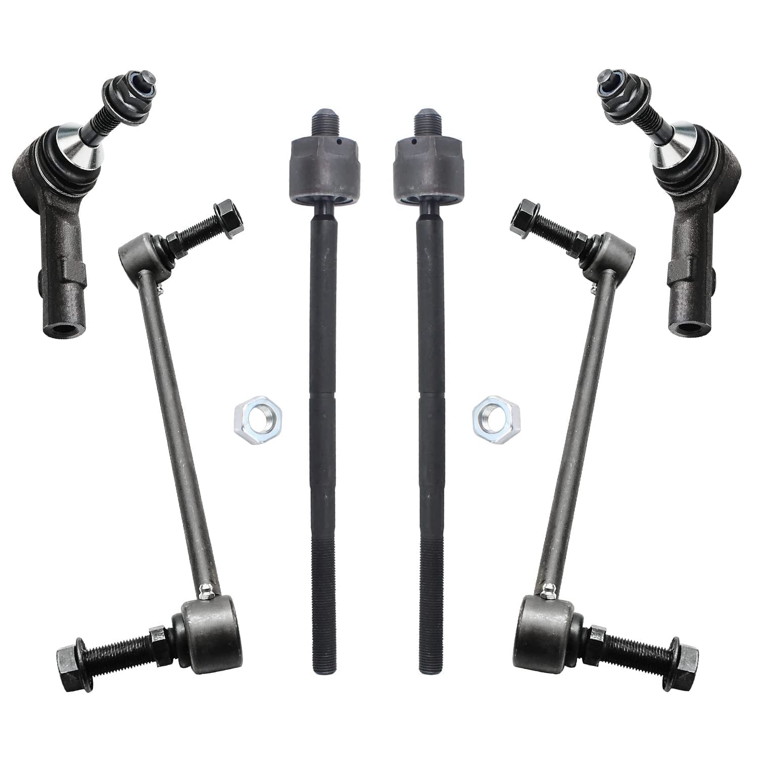 Detroit Axle - 6pc Front Suspension Kit for 2010-2015 Ford Flex Taurus ...