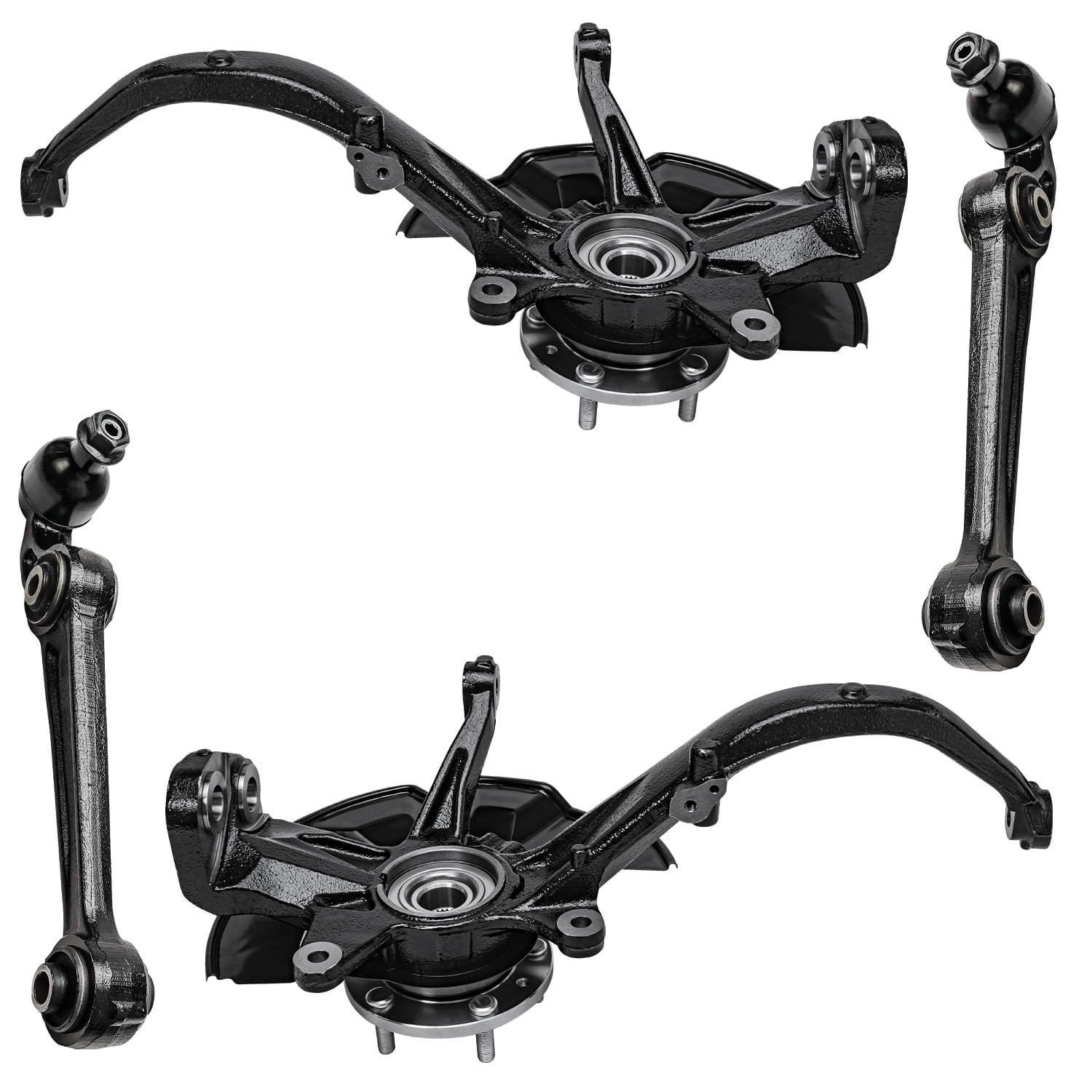Detroit Axle - Front Steering Knuckles Hubs + Lower Forward Control ...