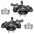 Detroit Axle - Front Steering Knuckles & Wheel Hub Bearings + Brake ...