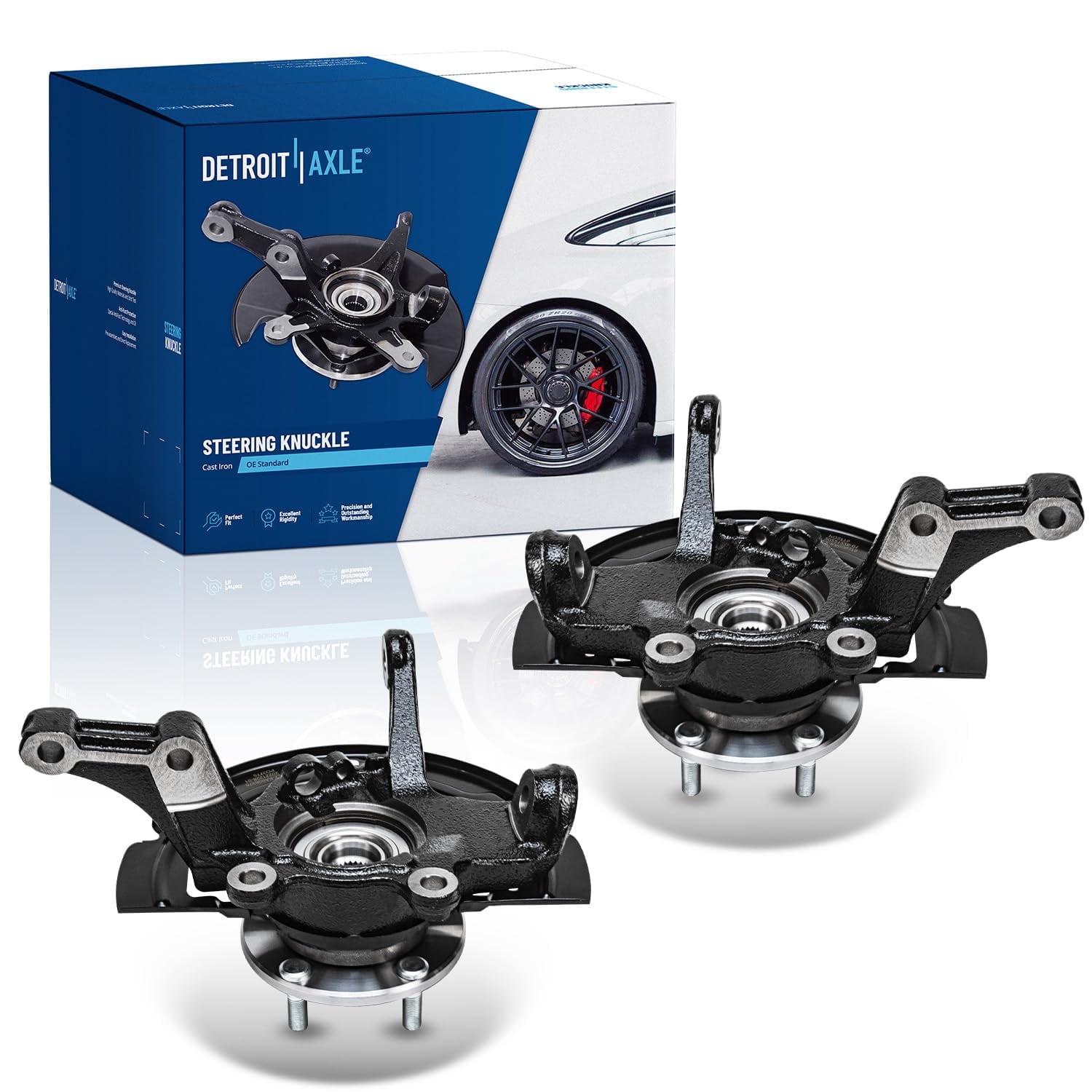 Detroit Axle - Front Steering Knuckles & Wheel Hub Bearings Replacement ...