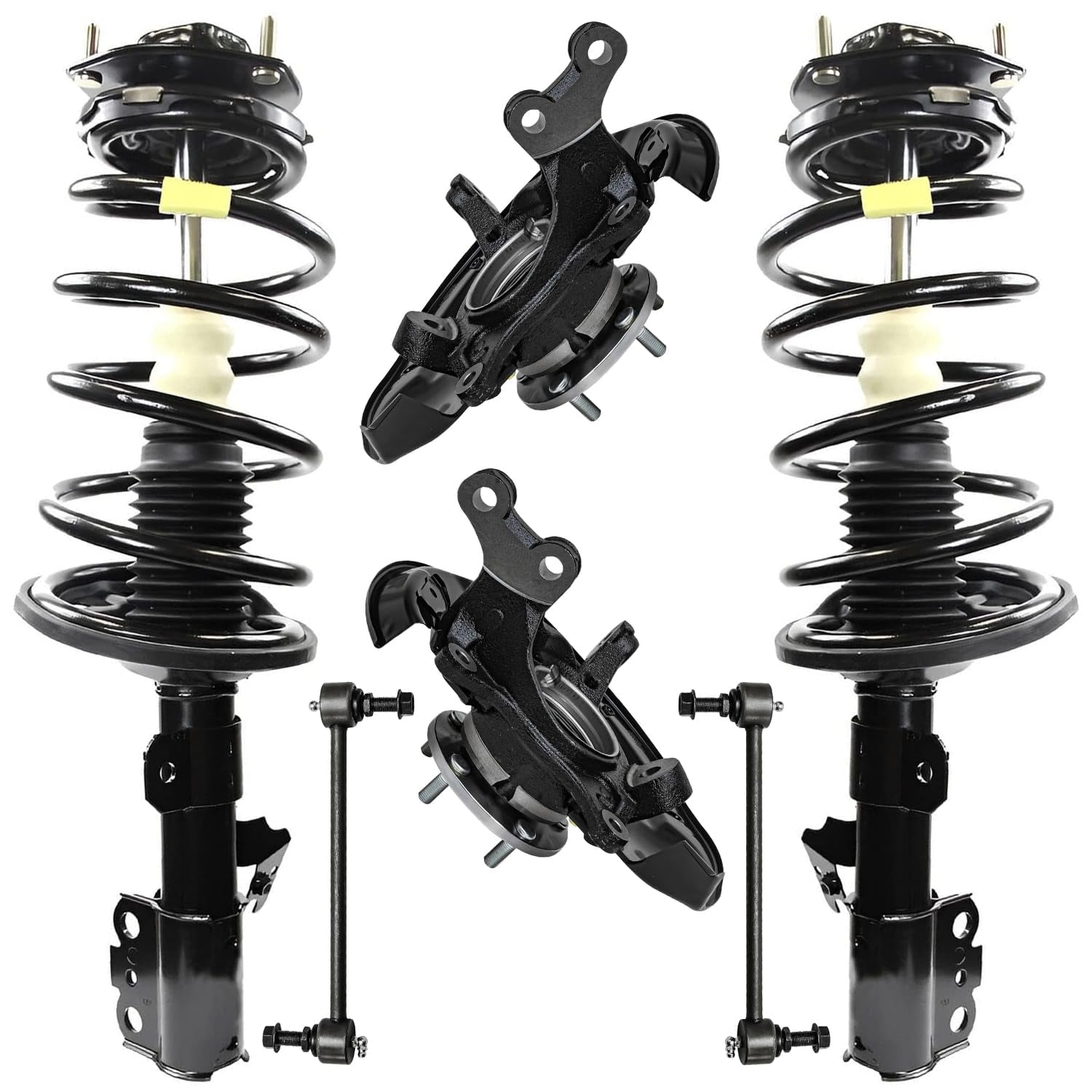 Detroit Axle - Front Steering Knuckles & Wheel Hub Bearings Struts Sway ...