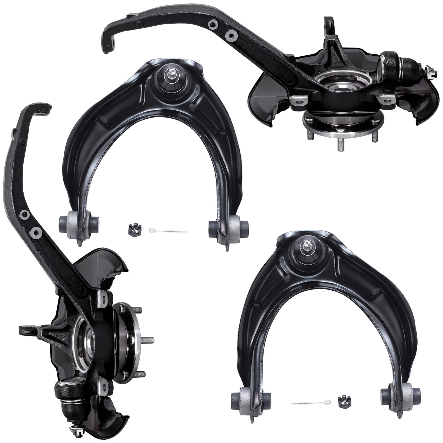Detroit Axle - Front Steering Knuckles & Wheel Hub Bearings Upper ...