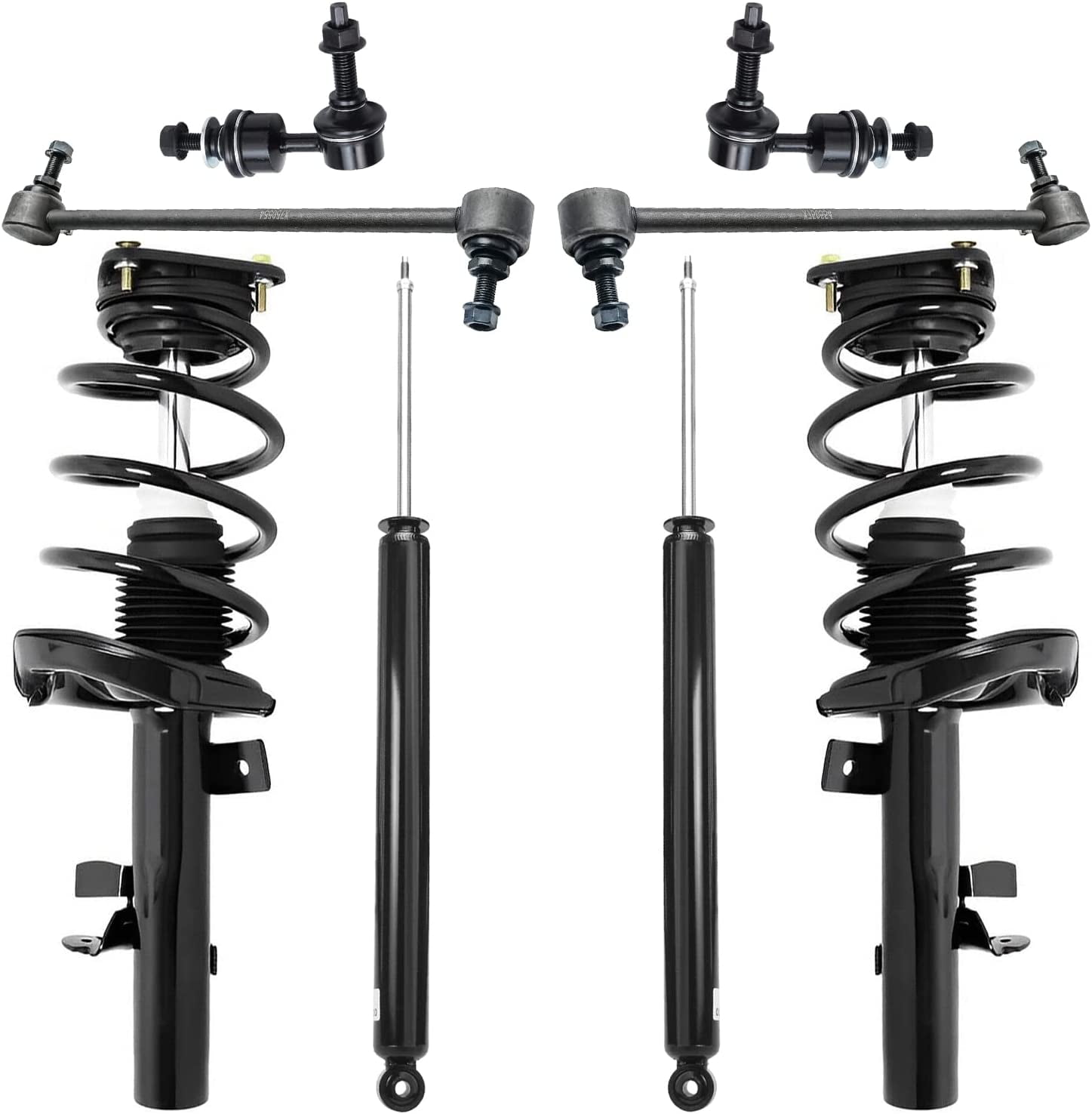 Detroit Axle - Front Struts & Coil Springs Rear Shock Absorbers Sway ...