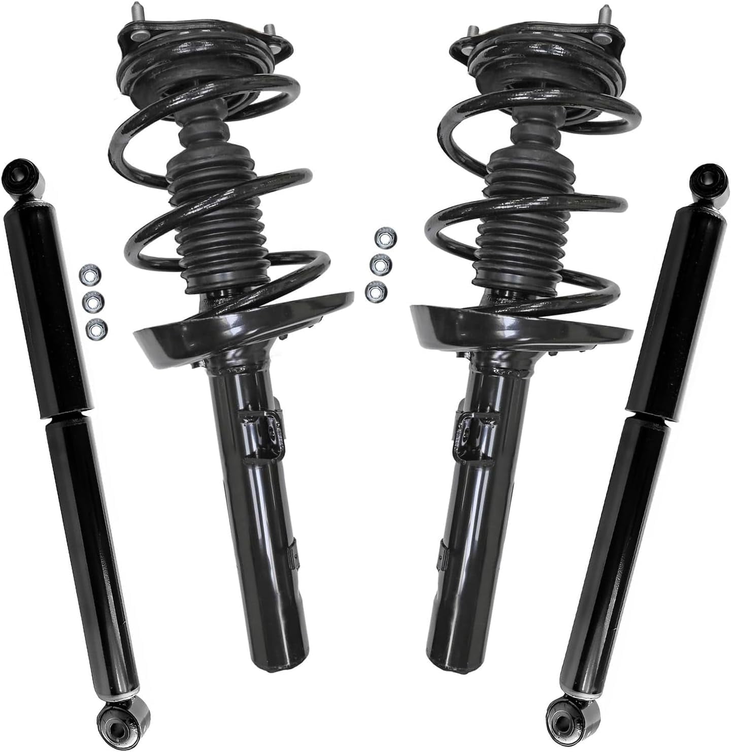 Detroit Axle - Front Struts Rear Shocks for 2016-2020 Honda Civic, 2 Complete Struts with Coil ...