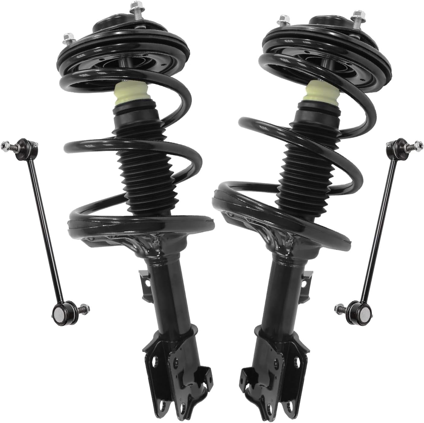 Detroit Axle - Front Struts Sway Bars for 2006-2012 Mitsubishi Eclipse 2 Struts with Coil Spring ...