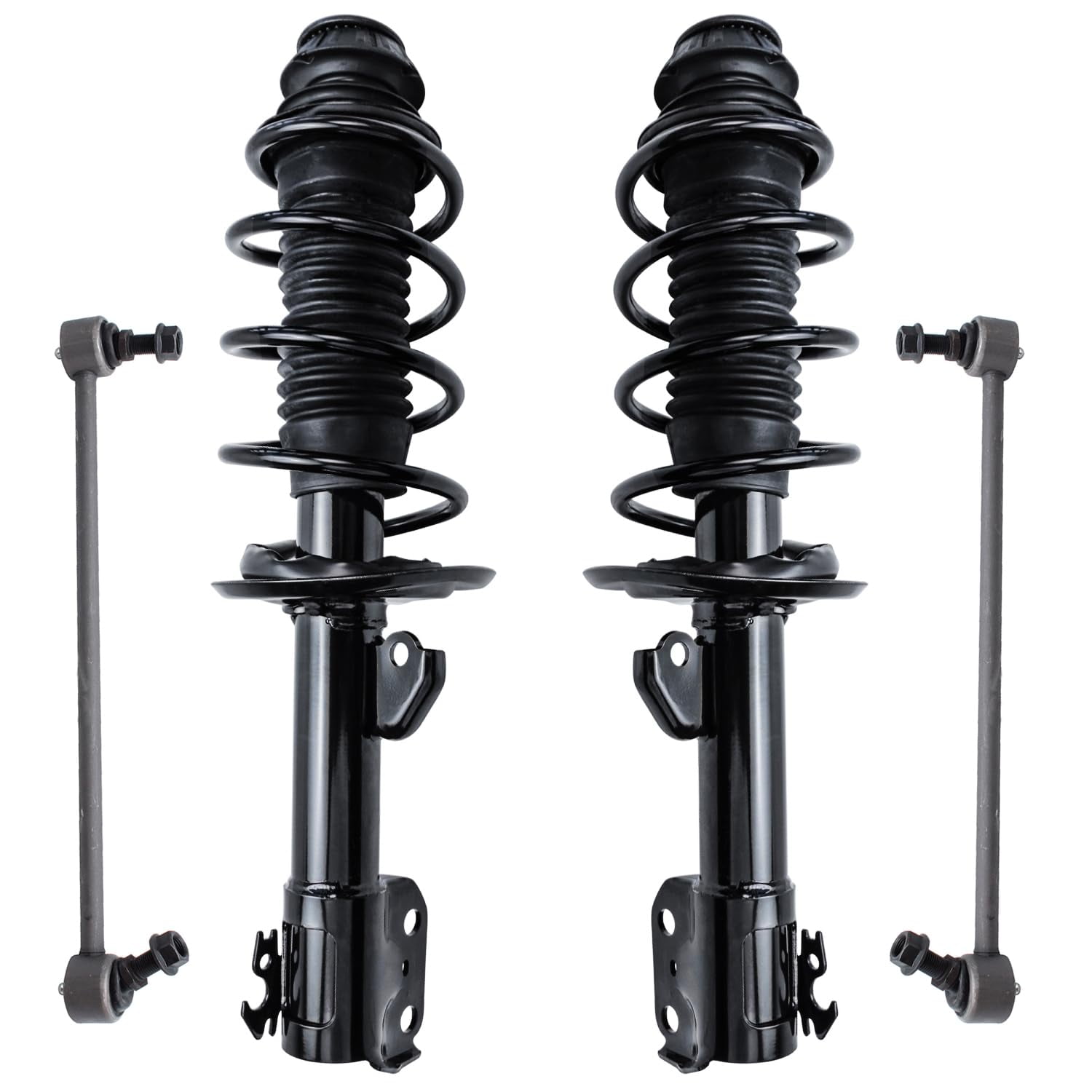Detroit Axle - Front Struts Sway Bars for 2006-2012 Toyota Yaris ...