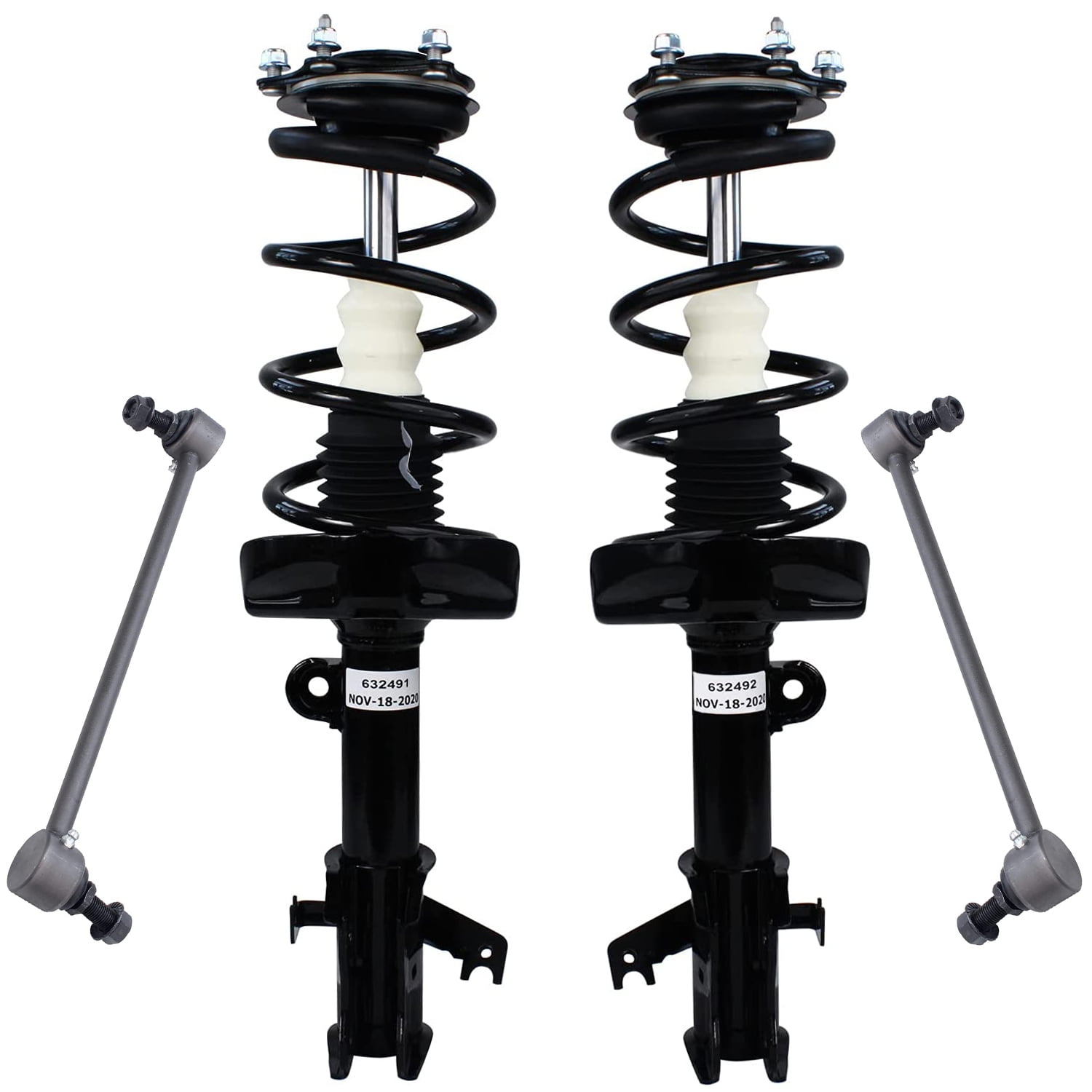 Detroit Axle - Front Struts Sway Bars for 2007-2014 Honda CR-V ...
