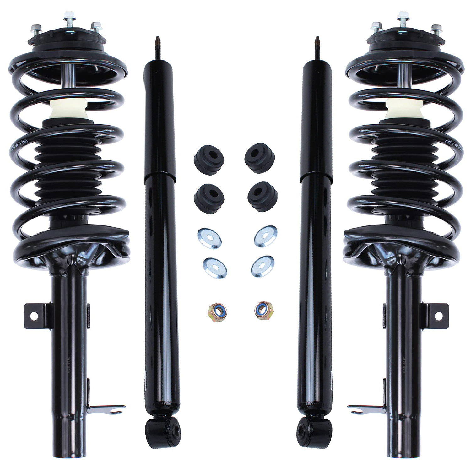 Detroit Axle - Front Struts w/Coil Spring Rear Shock Absorber ...