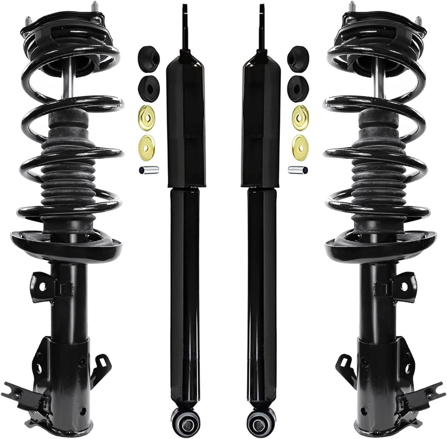 Detroit Axle - Complete Front Struts w/Coil Springs & Rear Shock ...