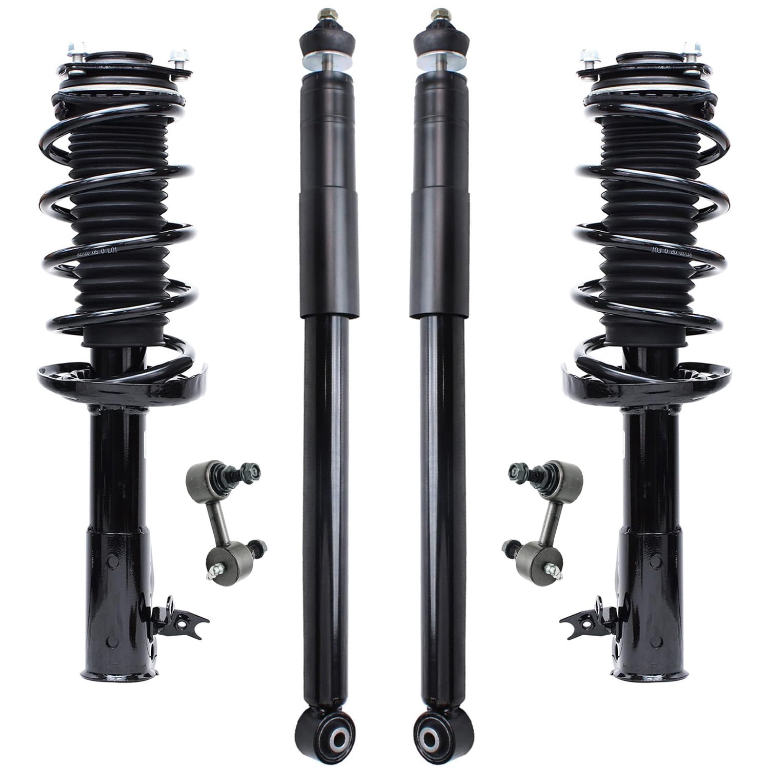 Detroit Axle - Front Struts w/Coil Springs Sway Bars Rear Shock ...