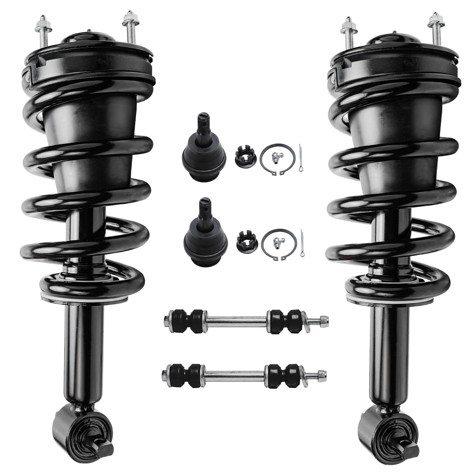Detroit Axle - Front Struts w/Sway Bars Lower Ball Joints Replacement ...