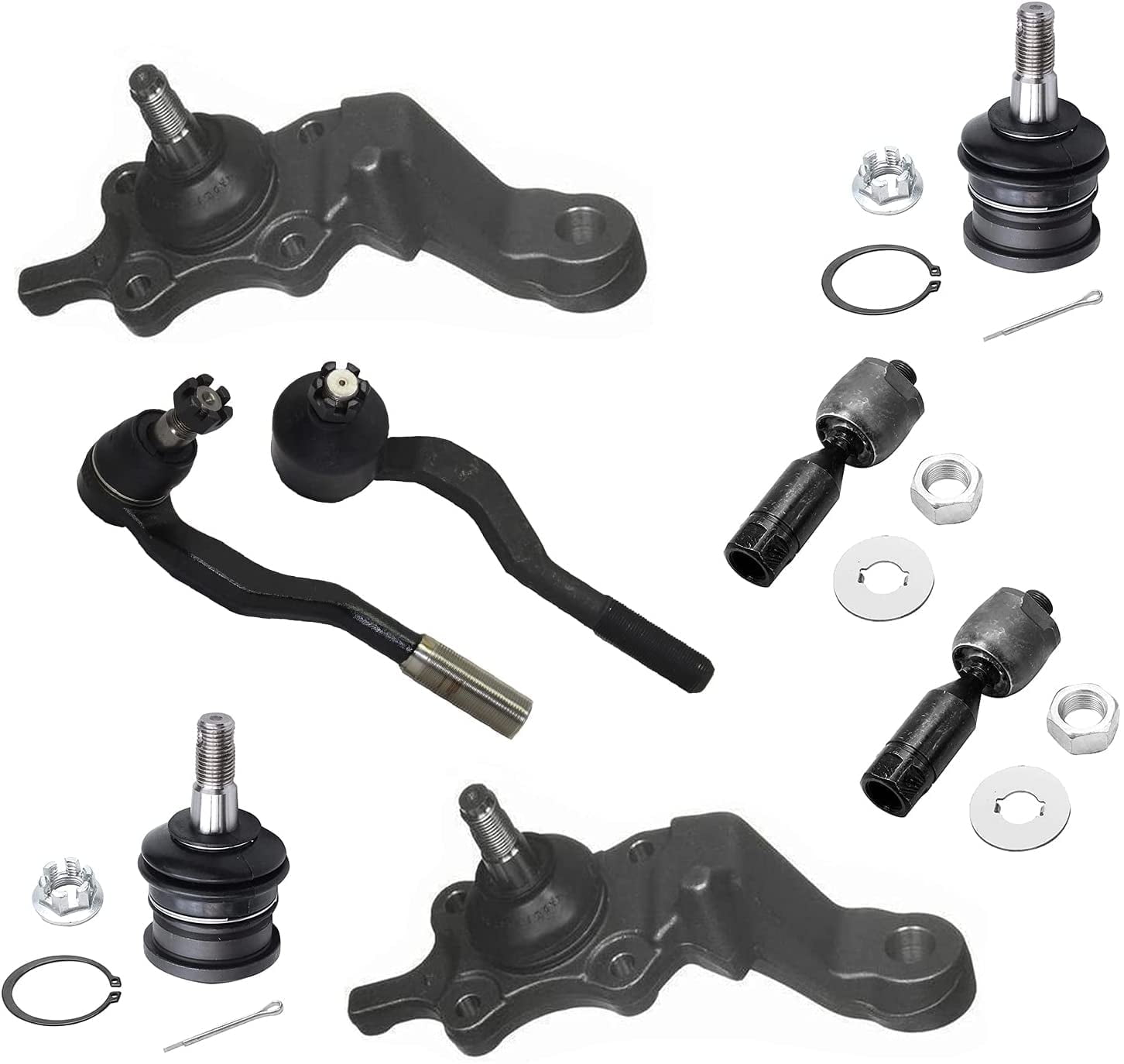 Detroit Axle - Front Tie Rods Ball Joints Replacement for 1995-2004 ...