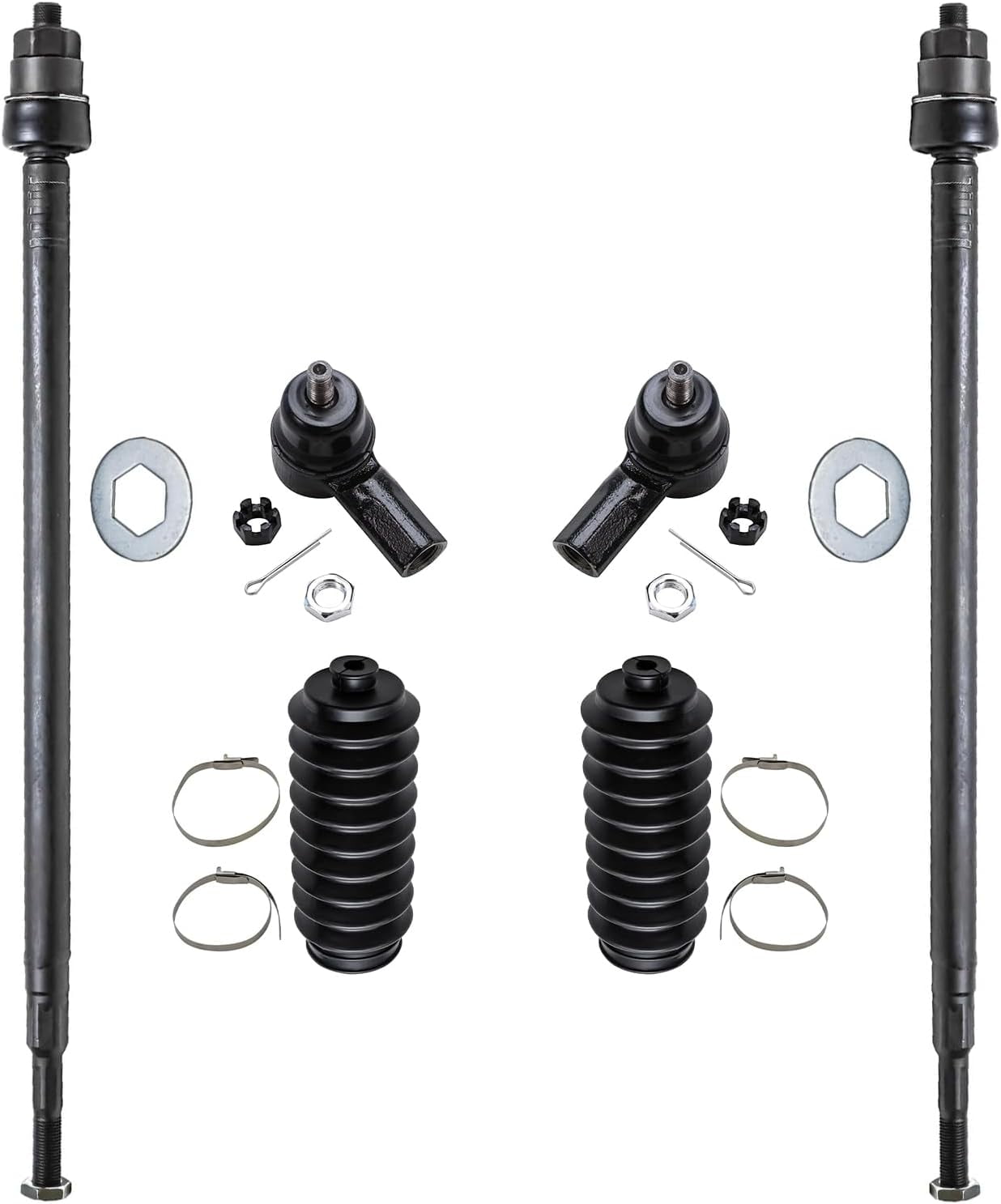 Detroit Axle - Front Tie Rods Boots Kit for 2002-2006 Honda CR-V [4WD ...