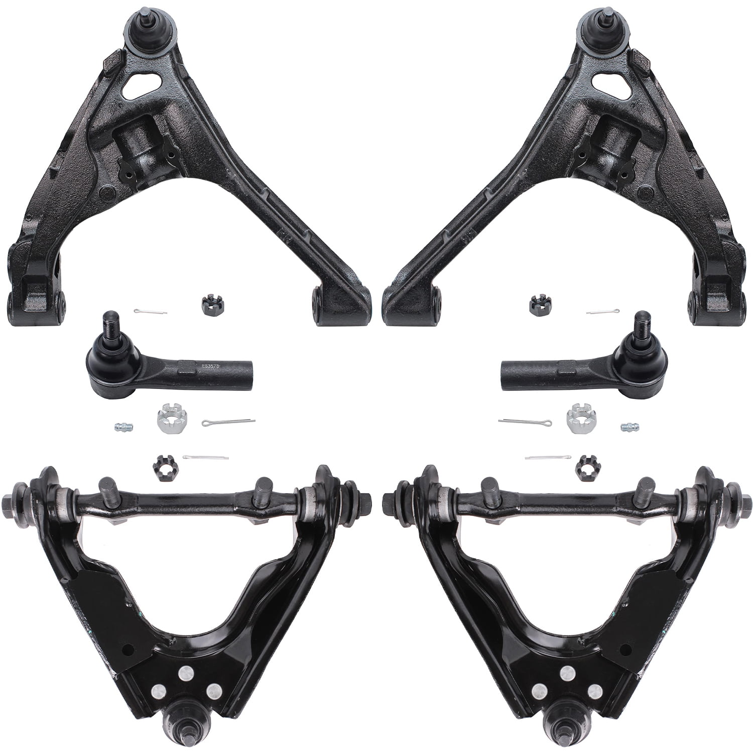 Detroit Axle - Front Upper Lower Control Arms w/Ball Joints Assembly ...