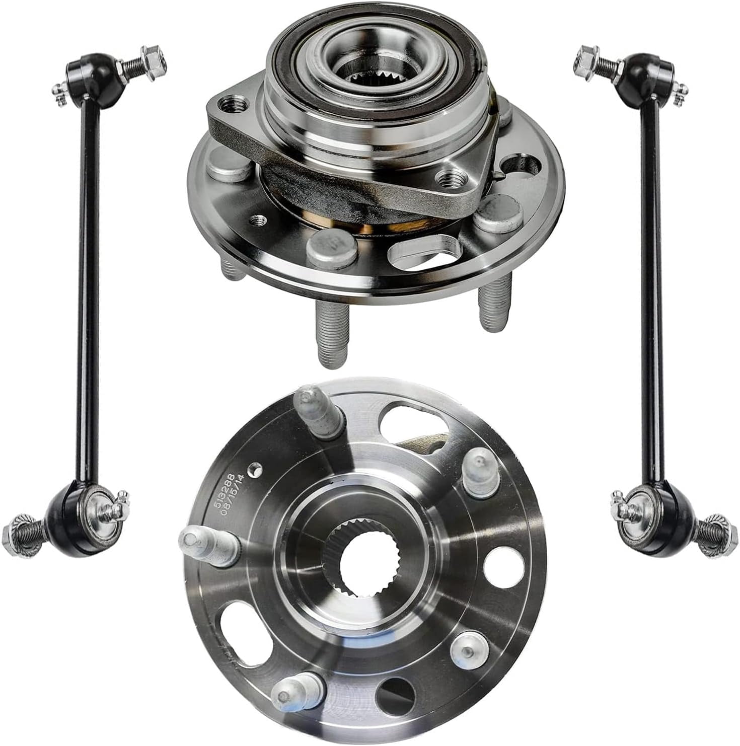 Detroit Axle - Front Wheel Bearing Hubs Kit for 2010-2017 Chevy Equinox ...