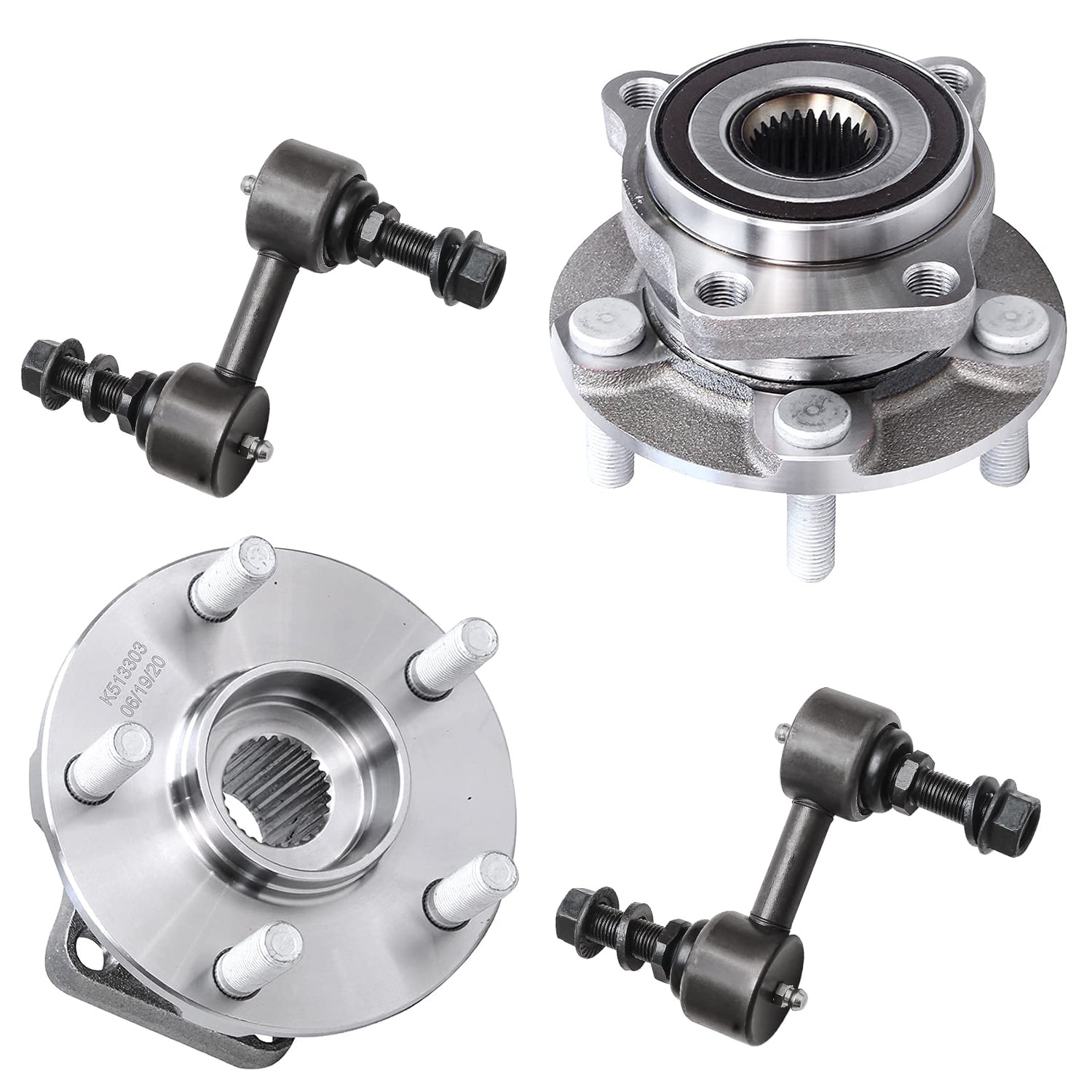 Detroit Axle - Front Wheel Bearing Hubs Kit for 2014 Subaru Forester ...