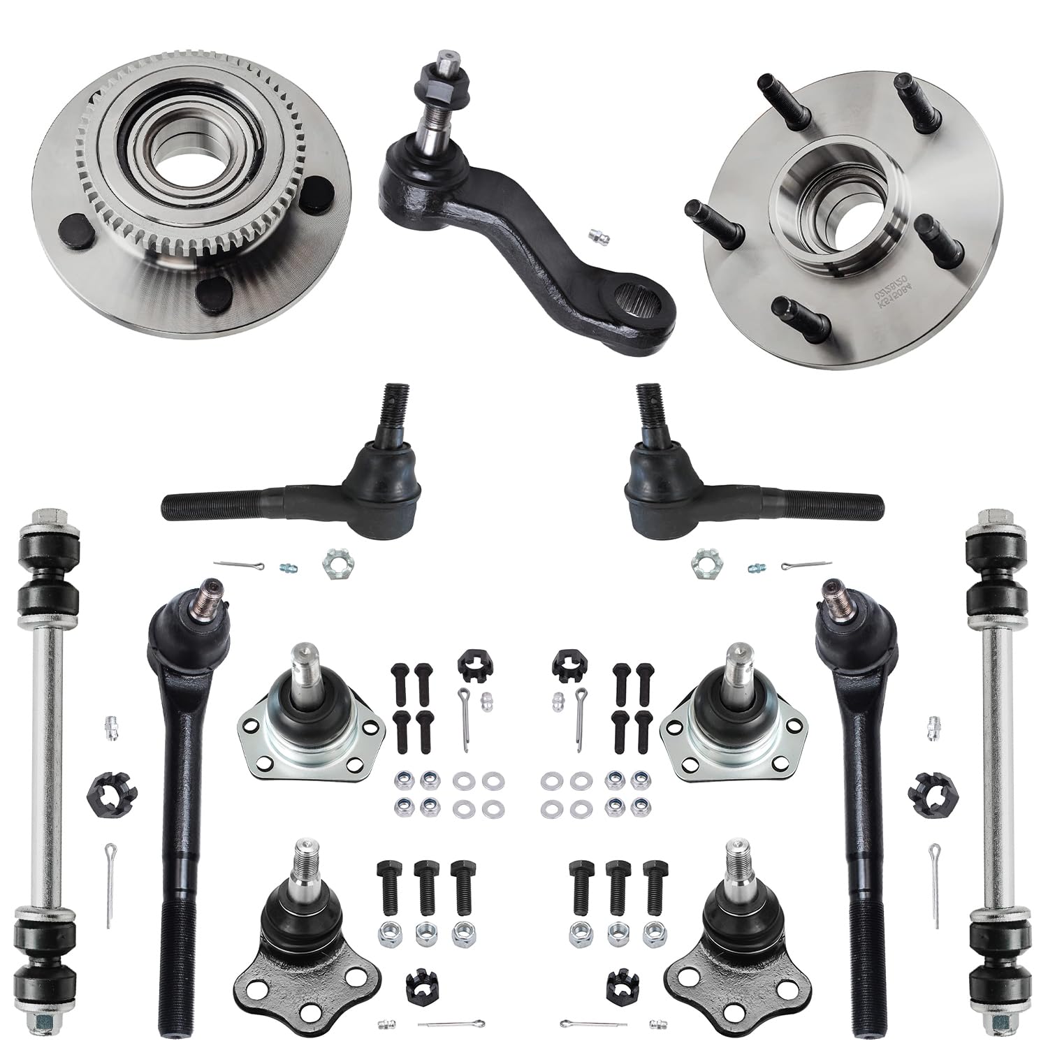 Detroit Axle - Front Wheel Hub & Bearing Ball Joints Tie Rods Sway Bars ...