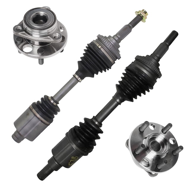 Detroit Axle - Front Wheel Hub Bearings CV Axle Shaft Assembly ...