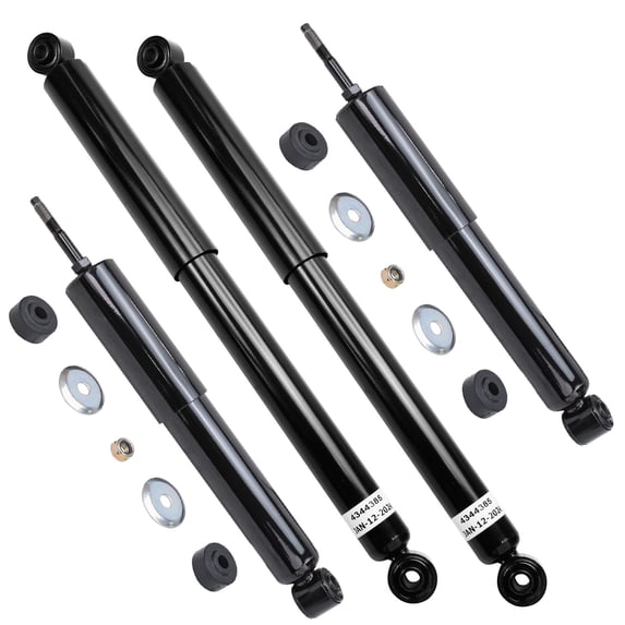 Detroit Axle - Front and Rear Shock Absorbers for 4WD 2002-2005 Dodge ...