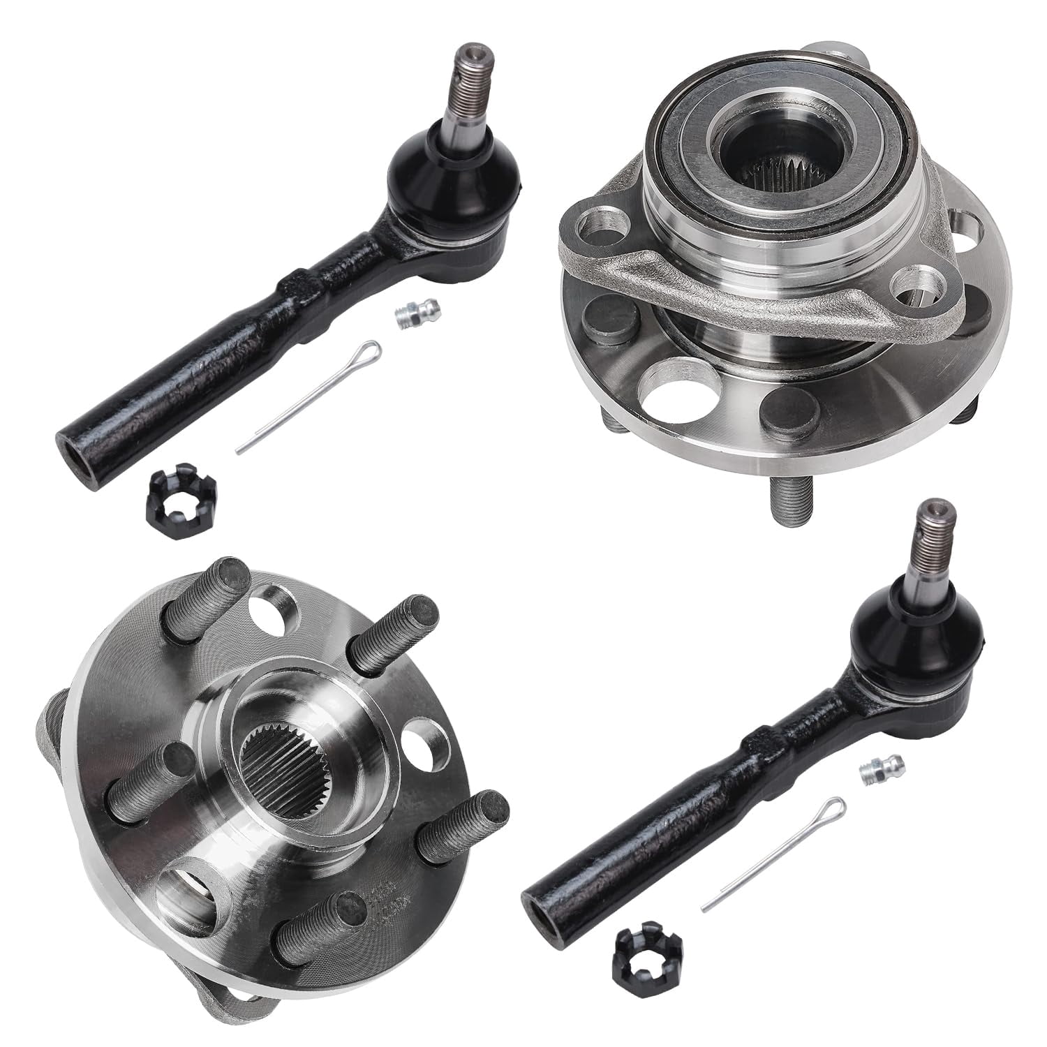 Detroit Axle - 4pc Front Wheel Bearing Hubs Kit for 95-05 Chevy ...