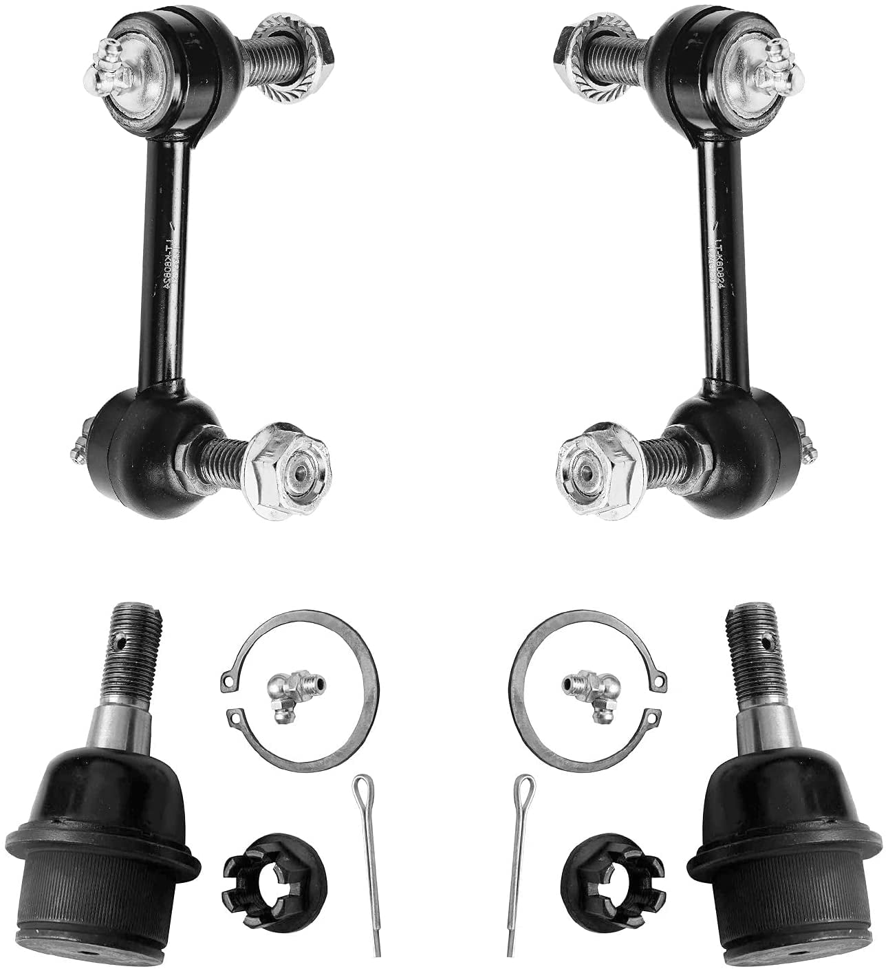 Detroit Axle - New 4pc Kit: Lower Ball Joints and Sway Bar Links for ...