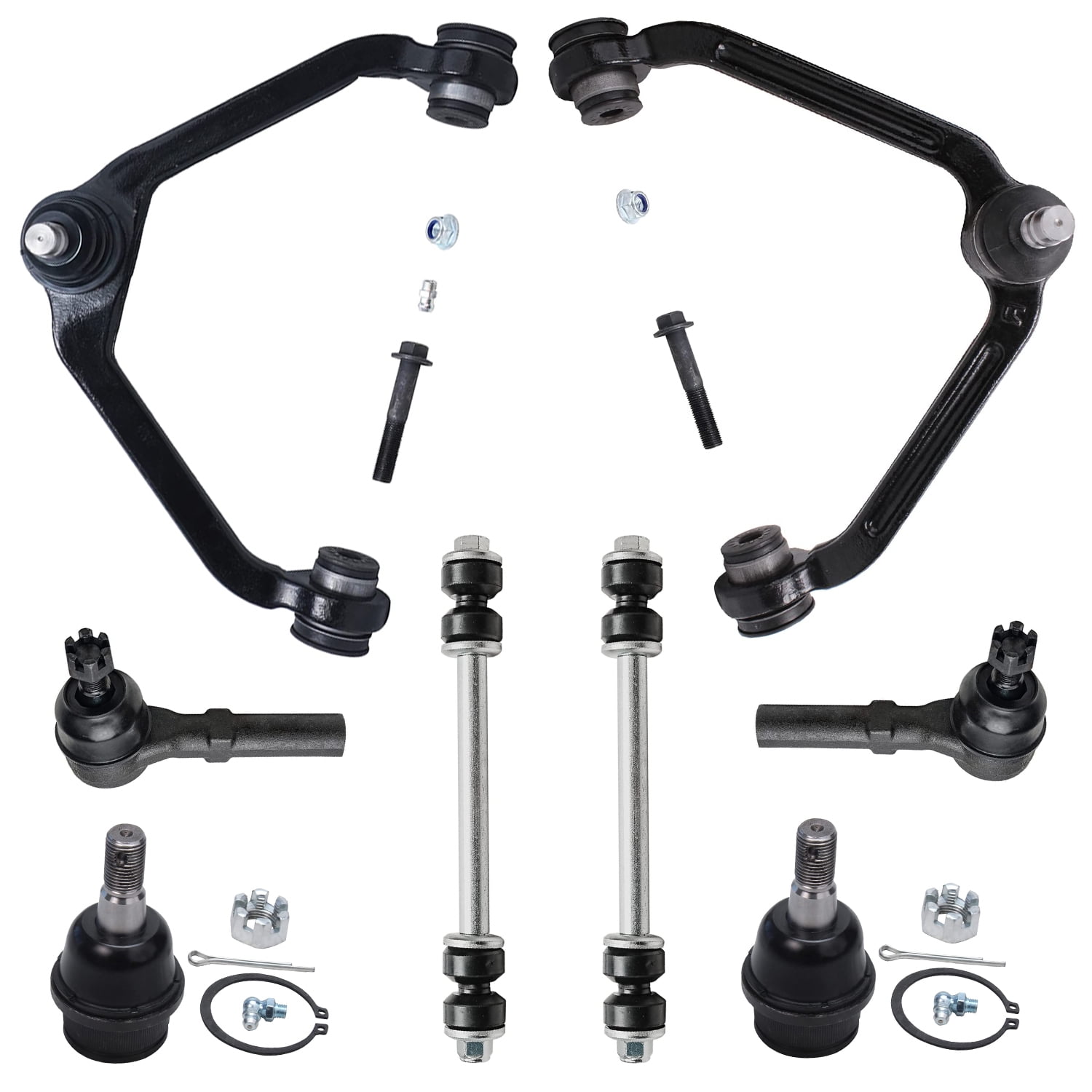Detroit Axle - New 8pc Front Suspension Kit - Front Upper Control Arm ...