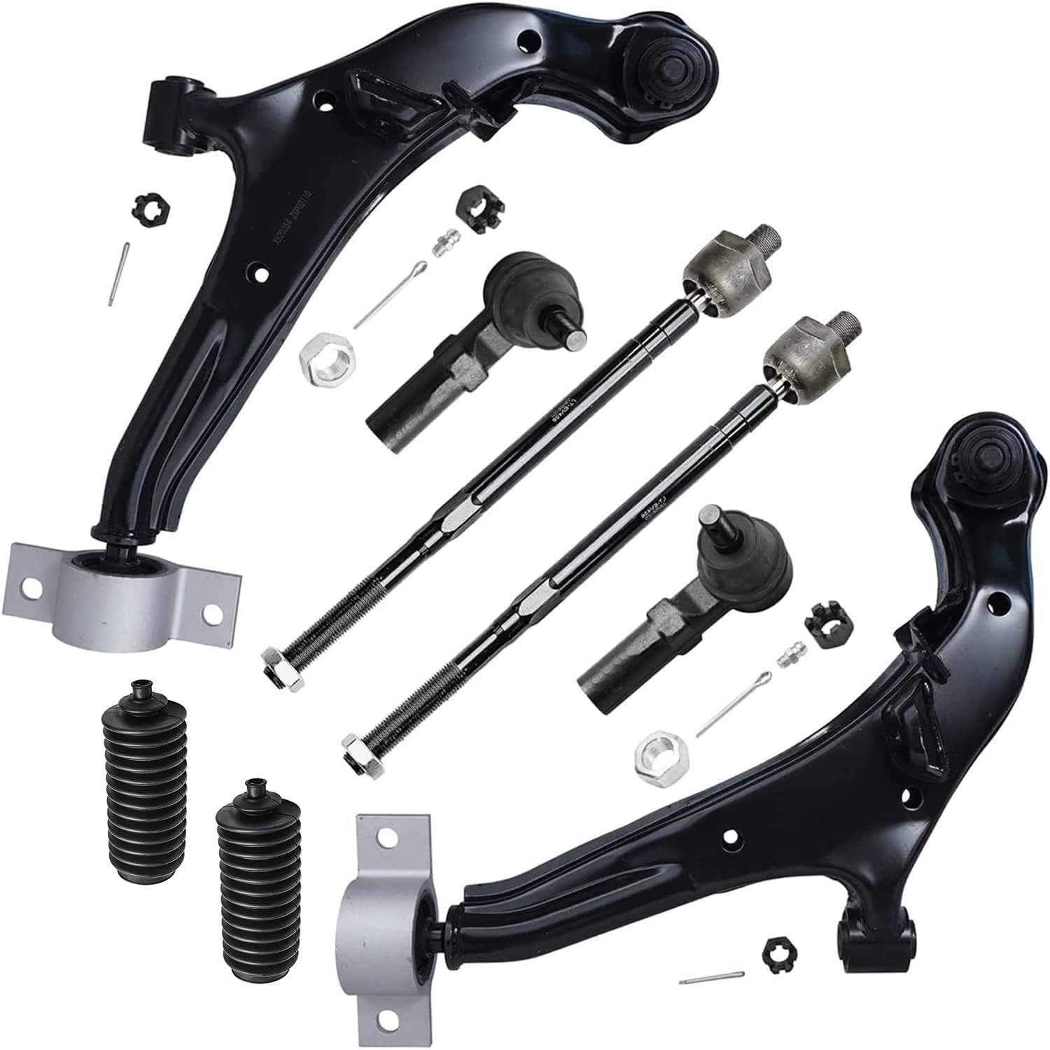 Detroit Axle - New 8pc Kit: Both (2) Front Lower Control Arms w/ Ball ...