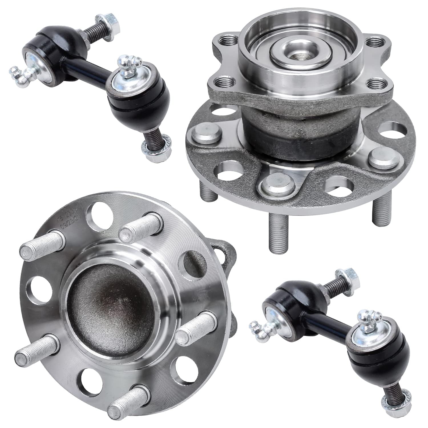Detroit Axle - Pair (2) Rear Wheel Bearing and Hub Assemblies Non-ABS w ...