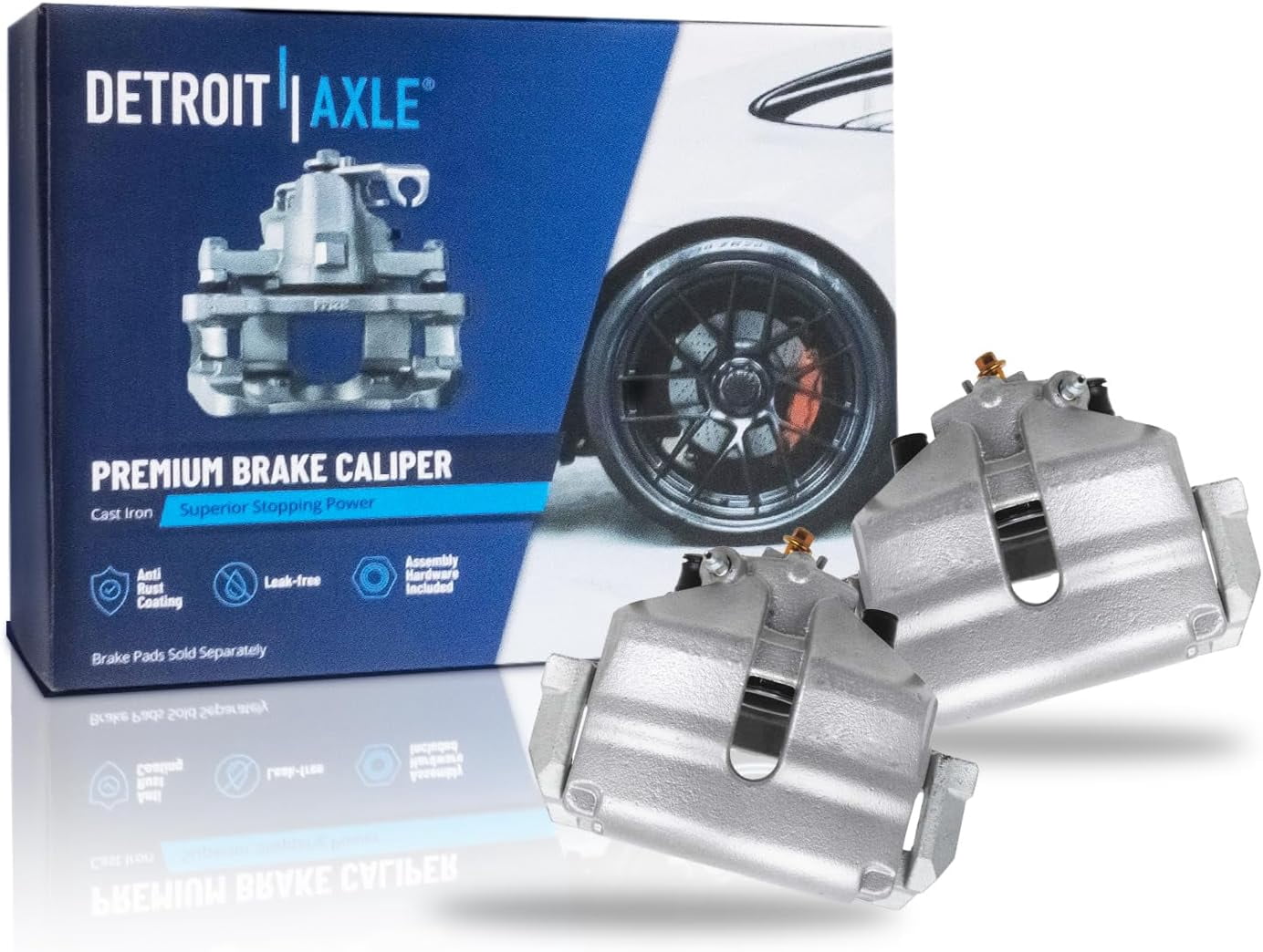 Detroit Axle - Pair Front Brake Calipers for Volkswagen Jetta Golf ...