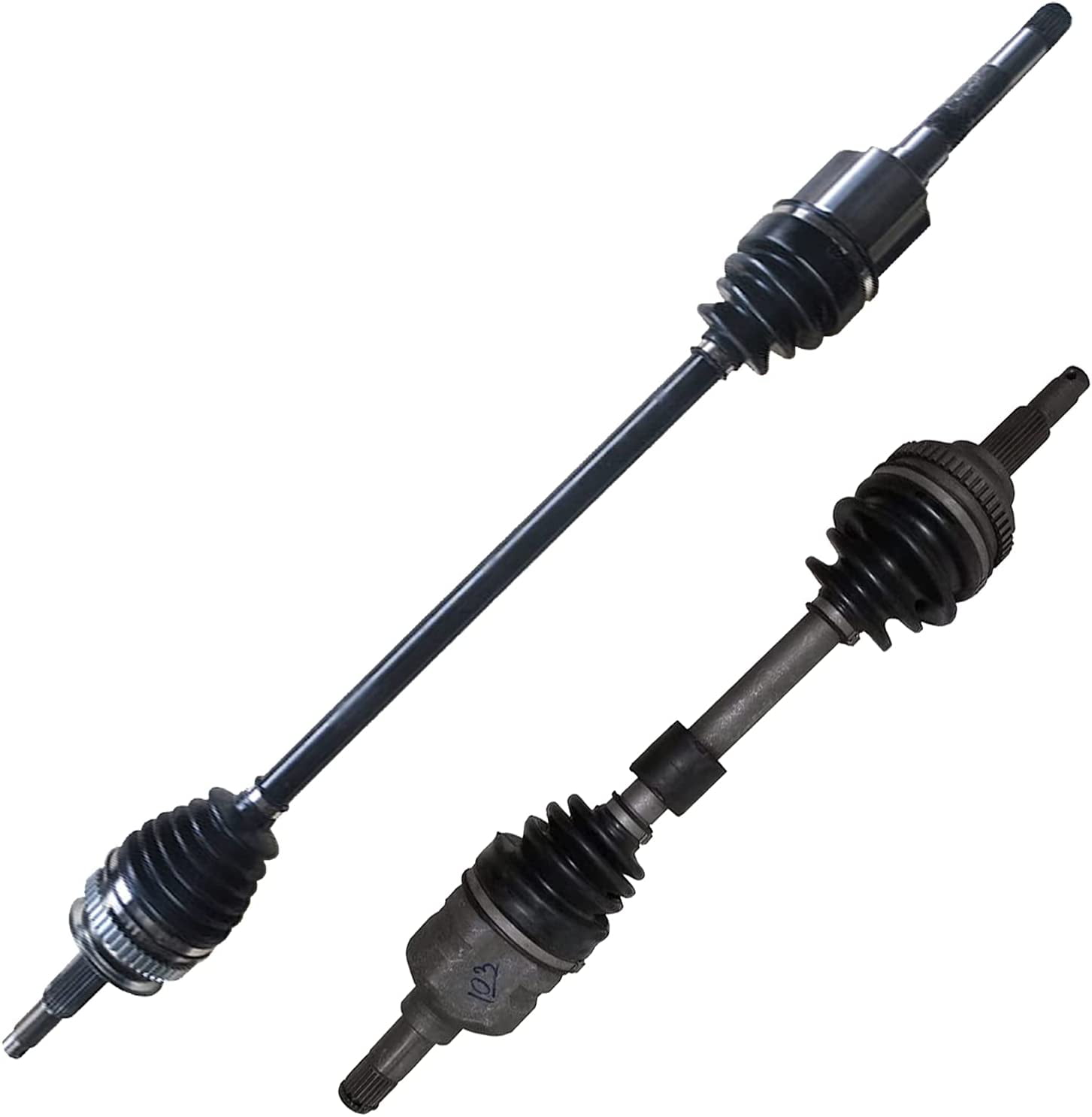 Detroit Axle - Pair Front CV Axles for Dodge Grand Caravan Chrysler ...