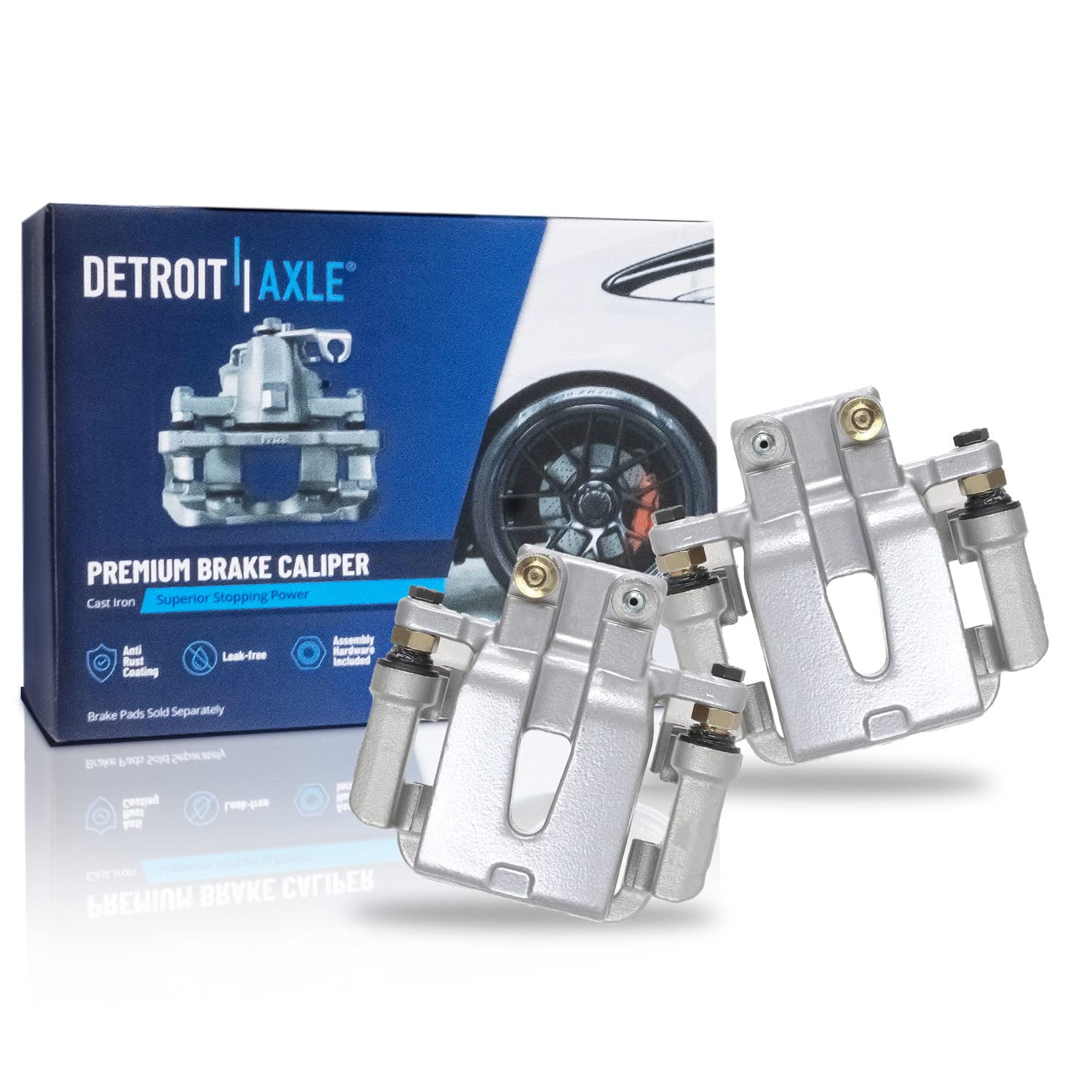 Detroit Axle - Pair Rear Brake Calipers w/Brackets Replacement for 300 ...