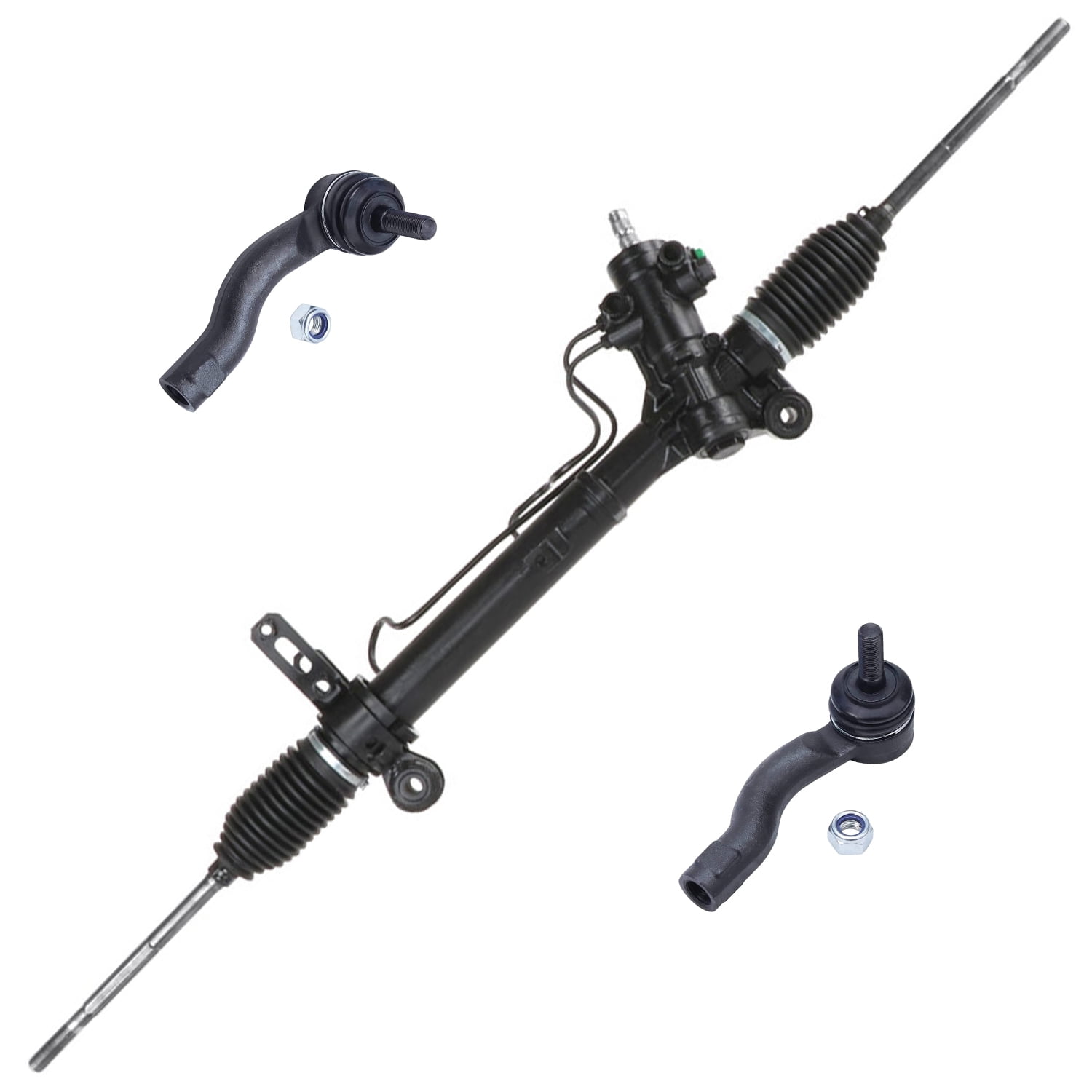 Detroit Axle - Power Steering Rack & Pinion Front Outer Tie Rods ...