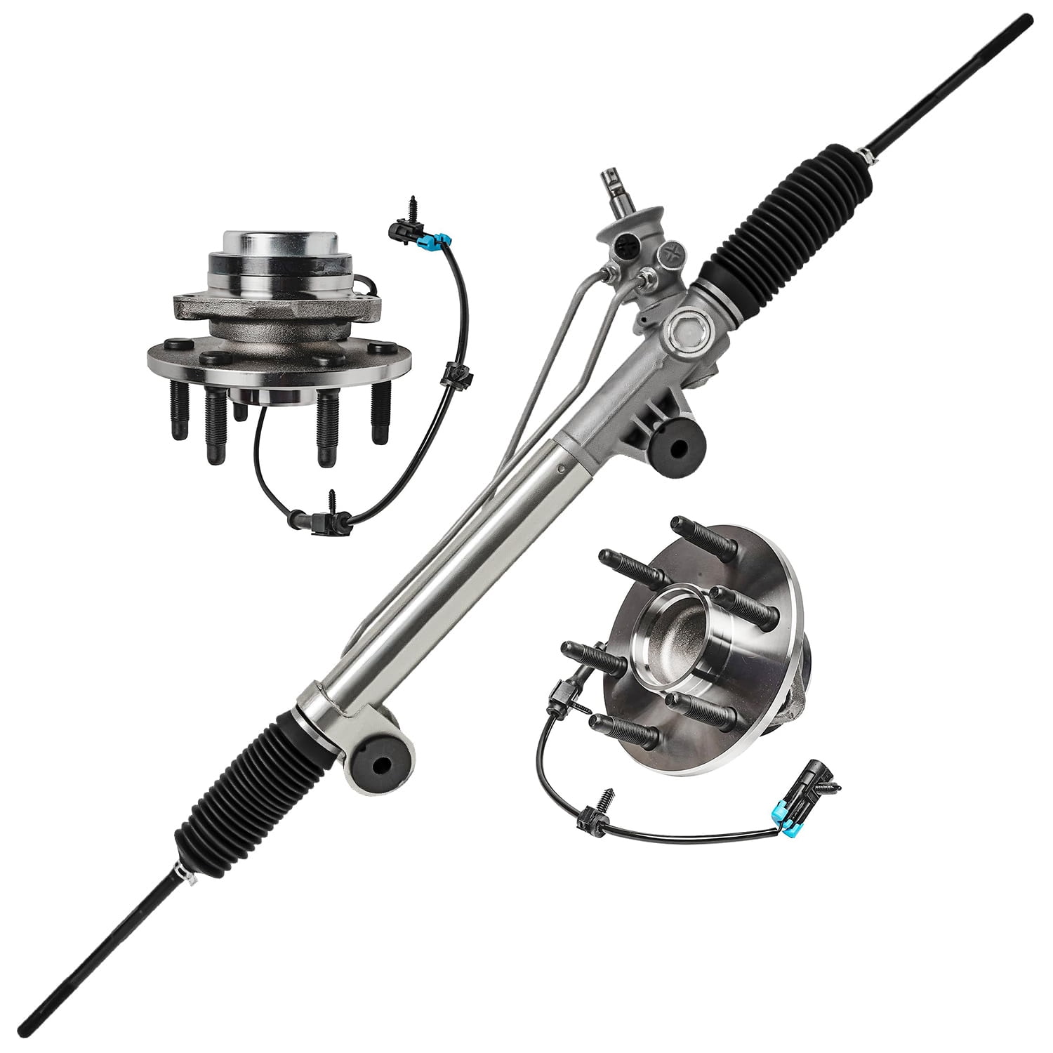 Detroit Axle - RWD Front 3pc Rack and Pinion Kit for 1999-2006 Chevy ...