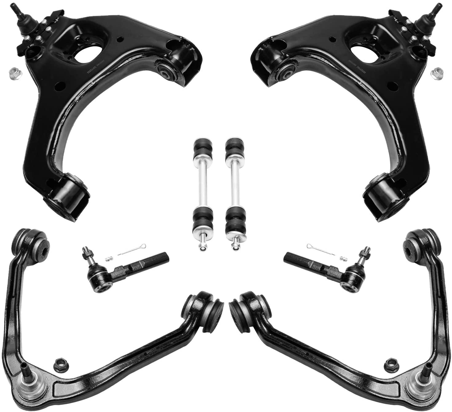 Detroit Axle - RWD Front 8pc Control Arms Kit for 1999-2006 Silverado Sierra 1500 Chevy GMC, 4 ...