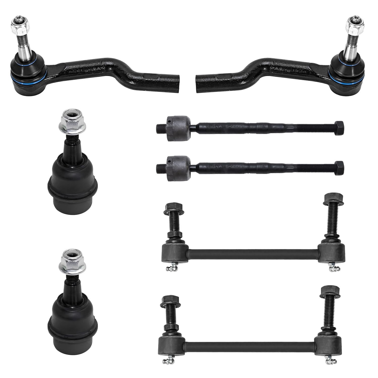 Detroit Axle - RWD Front 8pc Suspension Kit for 08-15 Cadillac CTS, 4 Tie Rod Ends 2 Lower Ball ...