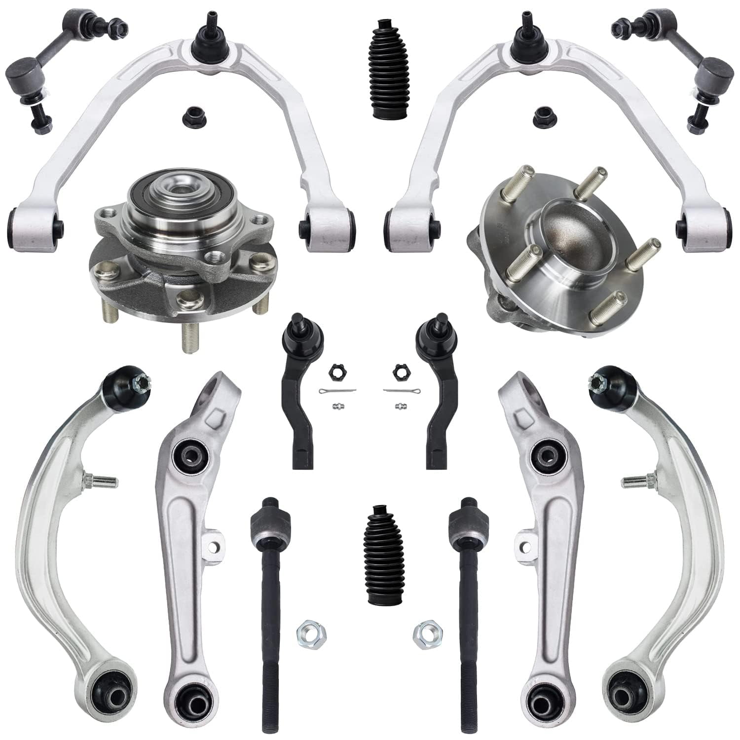 Detroit Axle - RWD Front End 16pc Suspension Kit for 03-04 Infiniti G35 ...