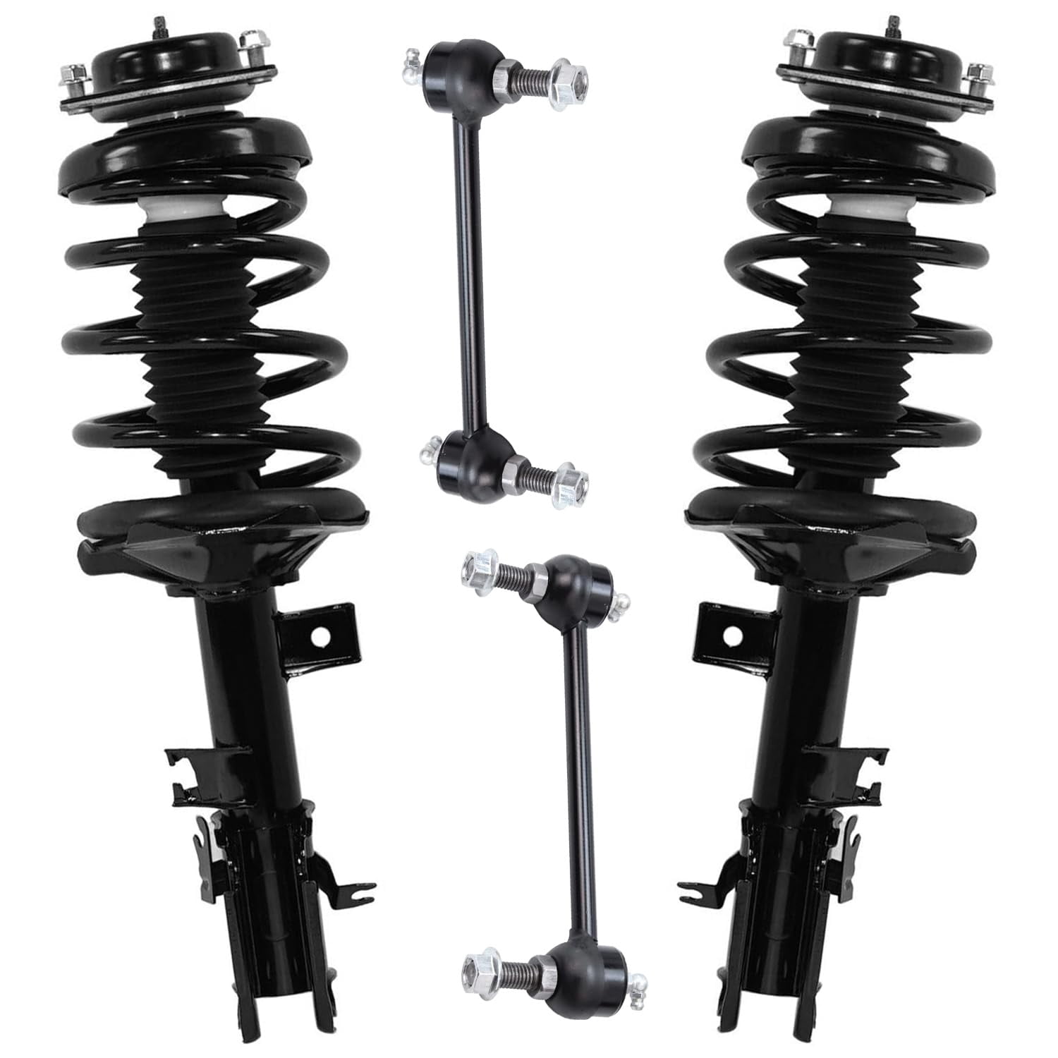 Detroit Axle - RWD Front Struts Sway Bars for 2002 2003 2004 Nissan ...