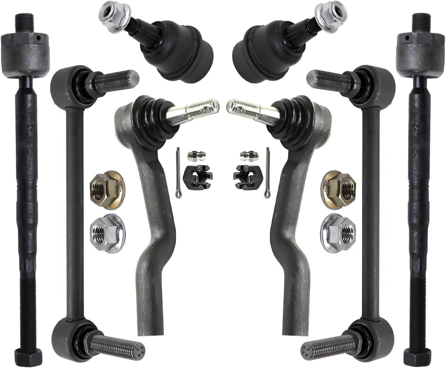 Detroit Axle - RWD Front Sway Bar Links Lower Ball Joints Tie Rod Ends Replacement for 2008 ...