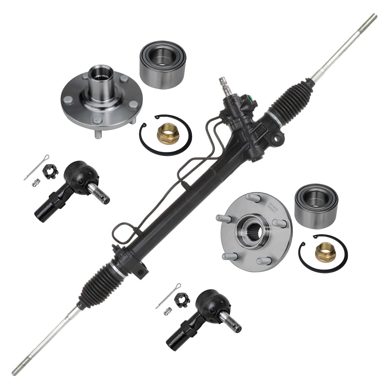 Detroit Axle - Rack and Pinion Wheel Bearing Hubs for 98-03 Toyota ...