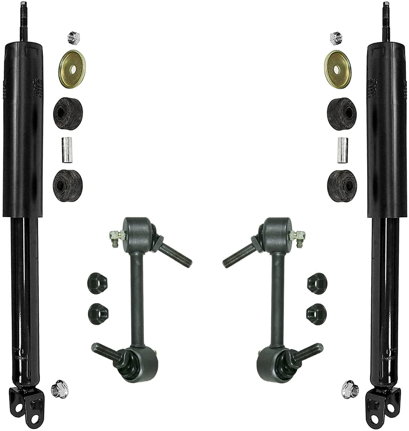 Detroit Axle - Rear 4pc Shock Absorbers Kit for Ford Flex Taurus Police ...