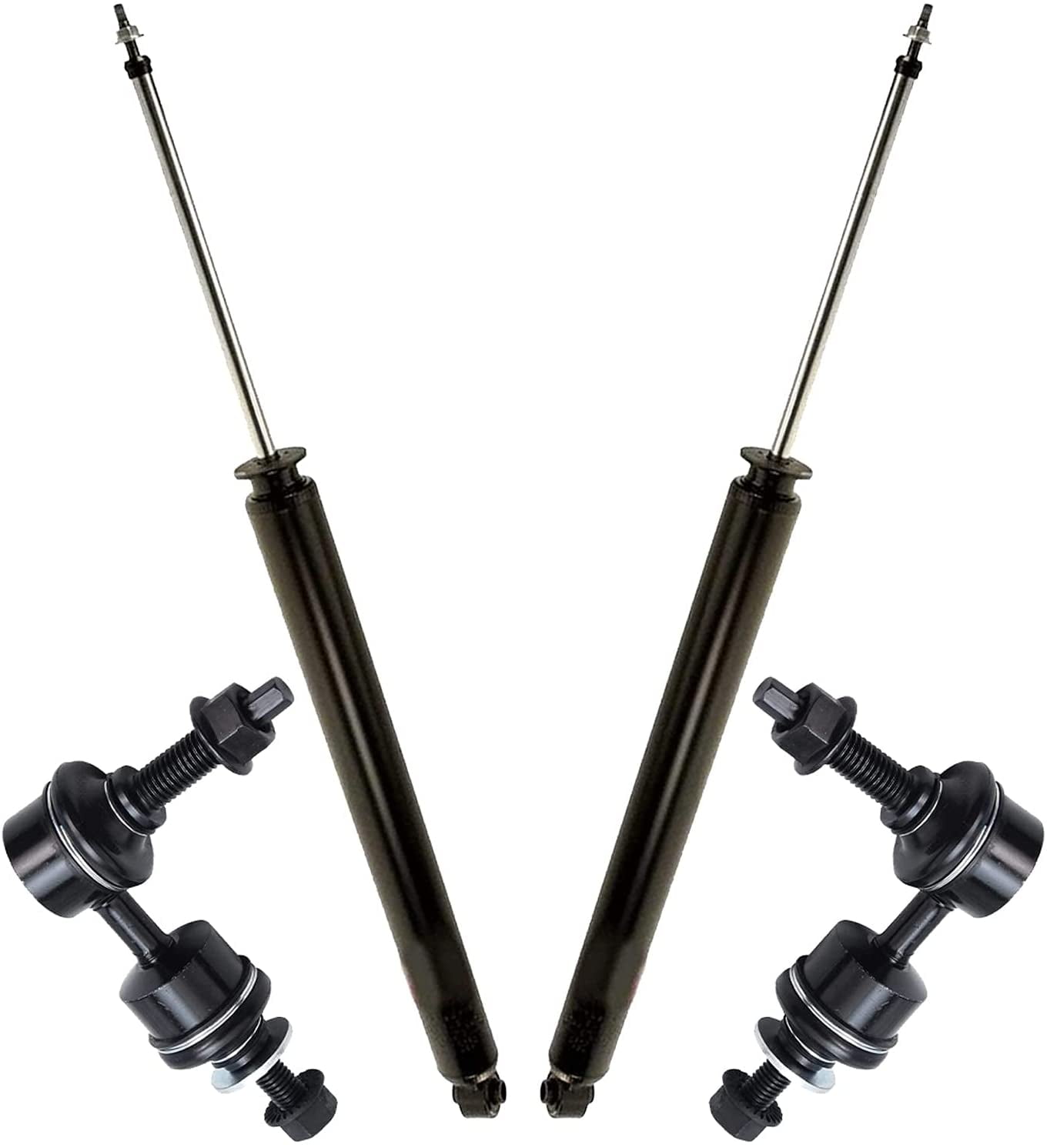 Detroit Axle - Rear 4pc Shock Absorbers Sway Bars for 2012-2018 Ford ...