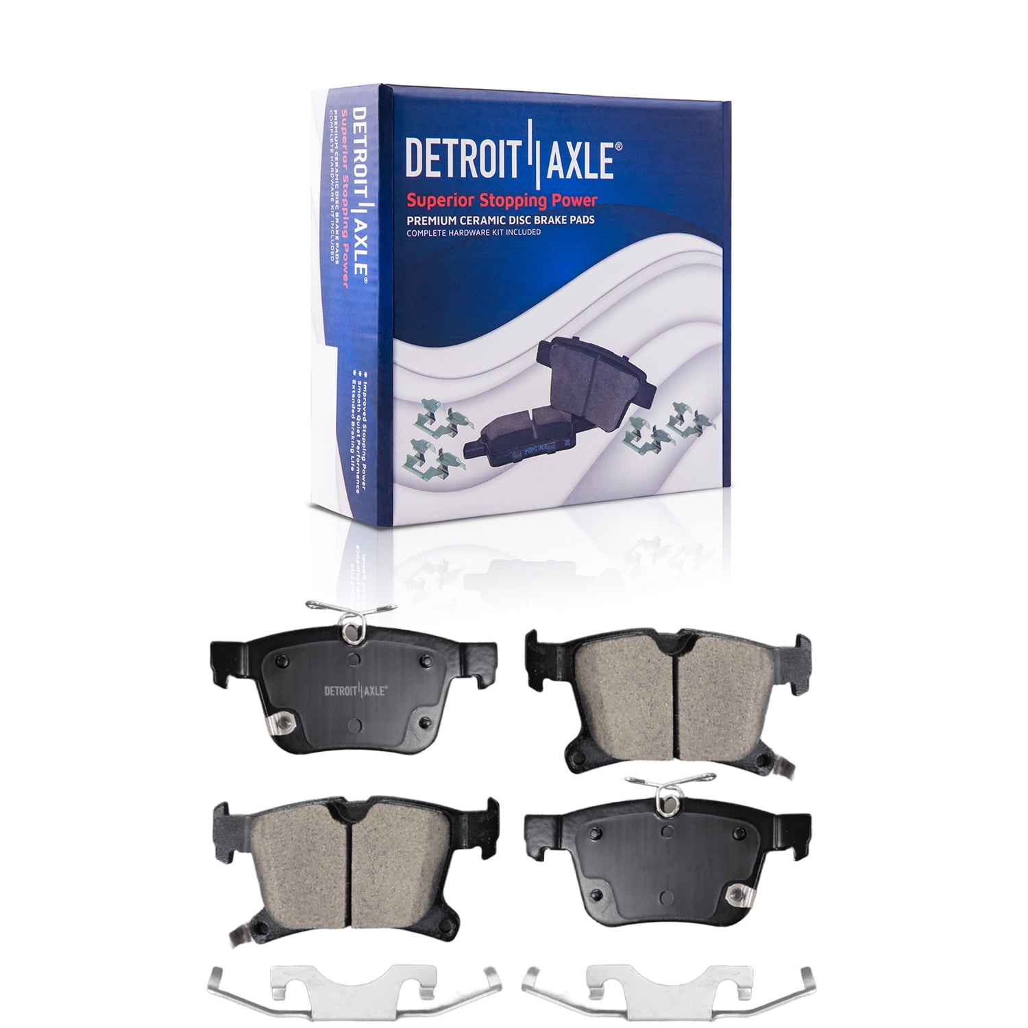 Detroit Axle - Rear Brake Pads for Chrysler 17-23 Pacifica 20-23 ...