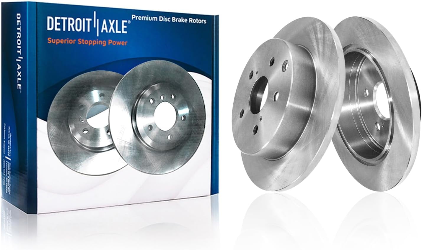 Detroit Axle - Rear Brake Rotors for Toyota 2018-2023 Camry [US Built ...