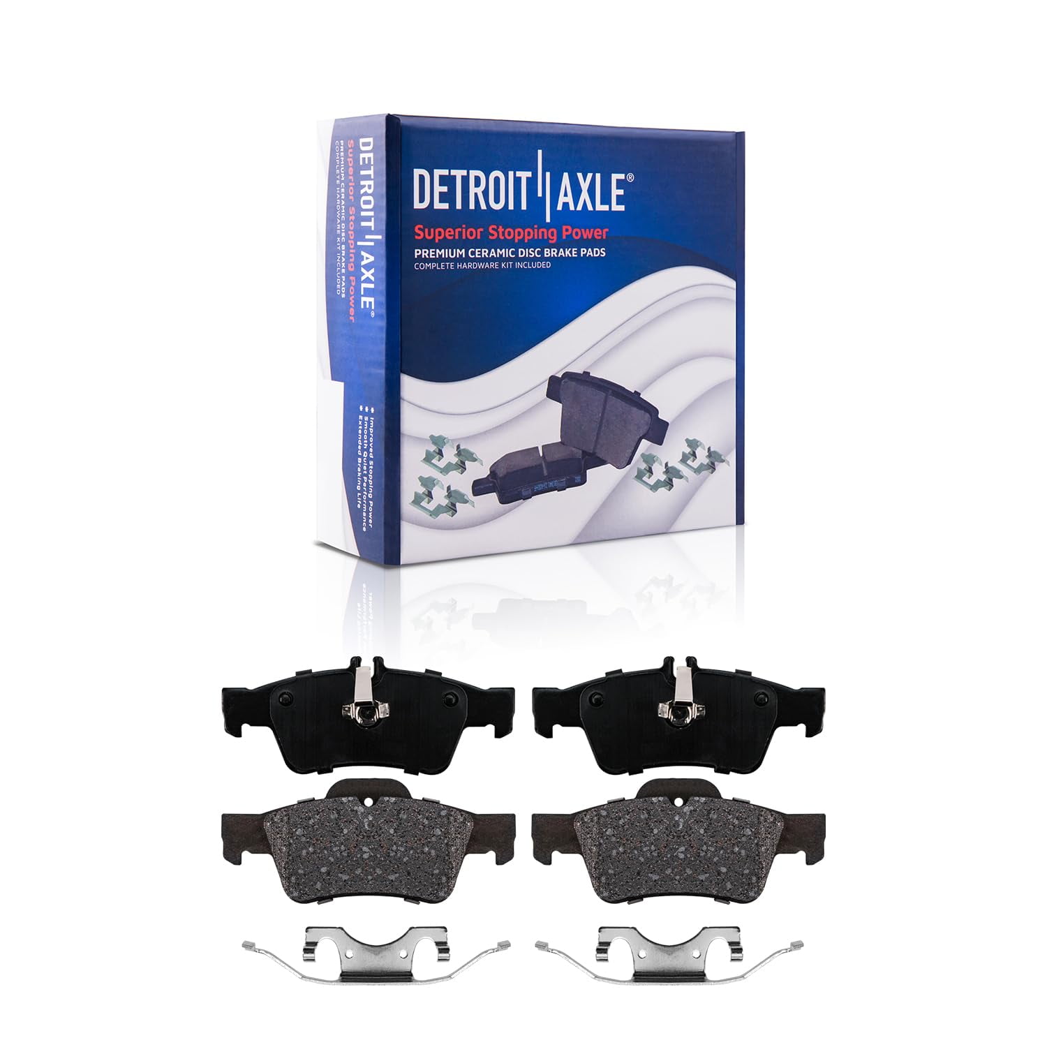 Detroit Axle - Rear Brakes Brake Pads Replacement for Mercedes-Benz ...