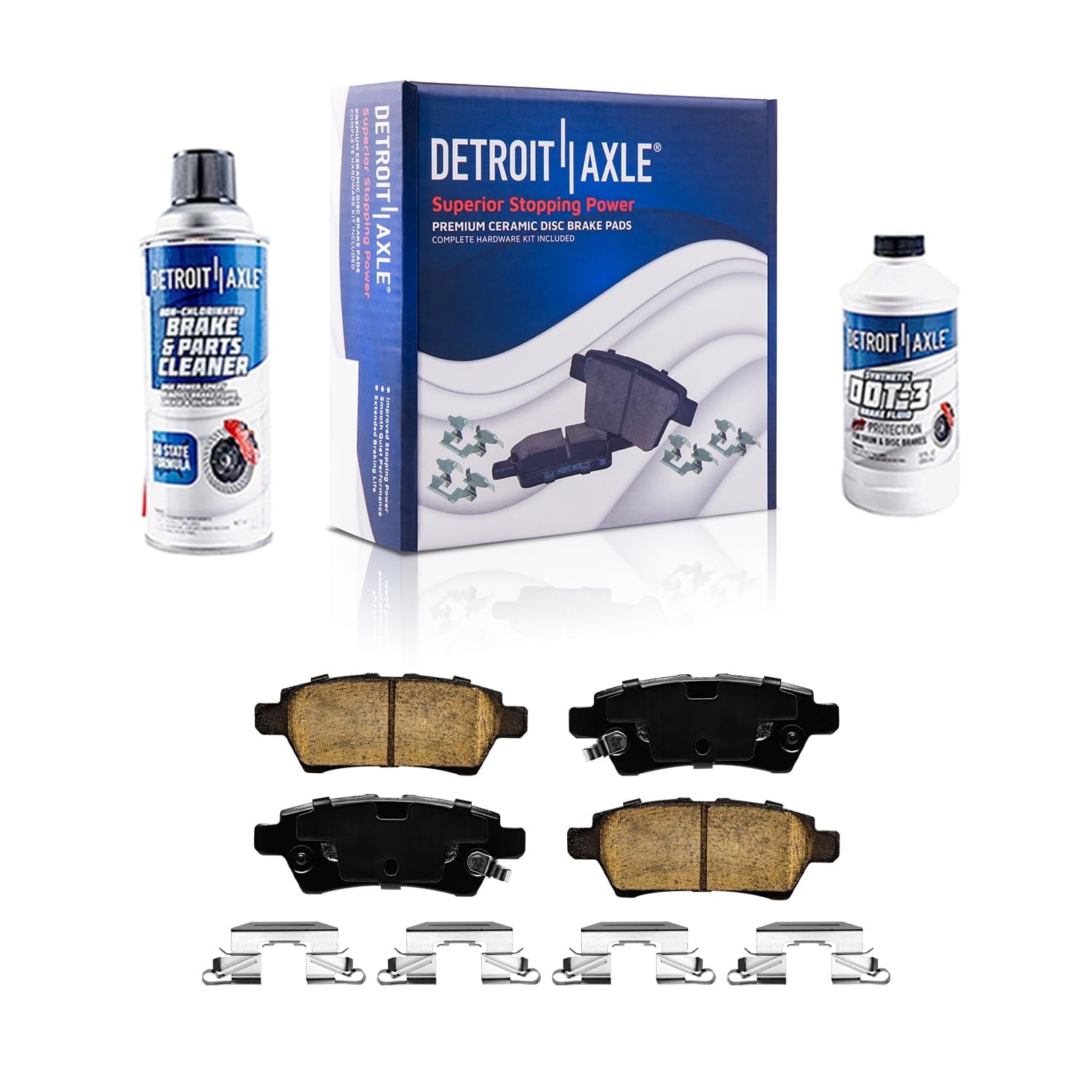 Detroit Axle - Rear Brakes Brake Pads Replacement for Nissan Pathfinder ...